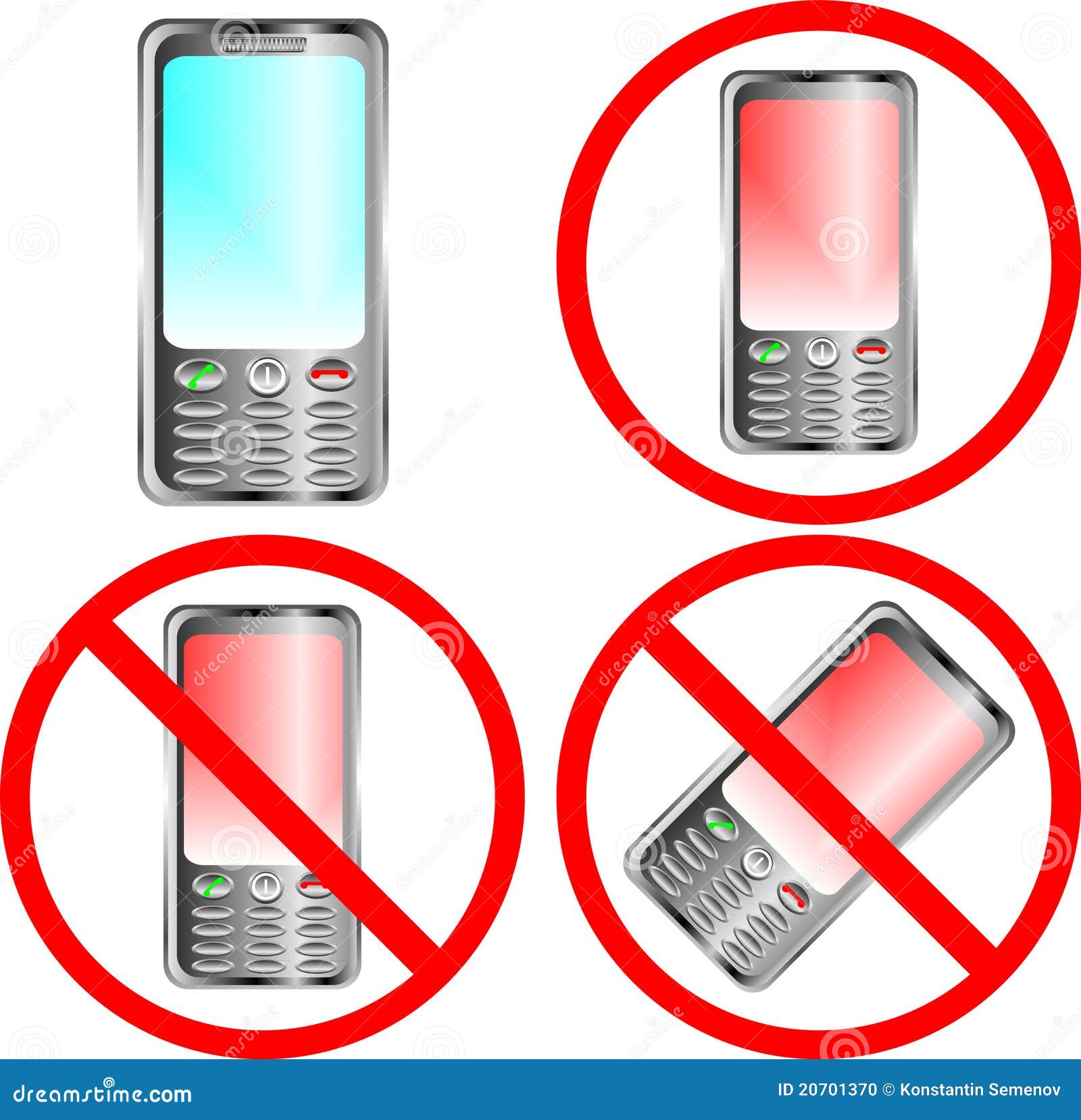 Het Mobiele Teken Van Het Telefoonverbod Vector Illustratie ...