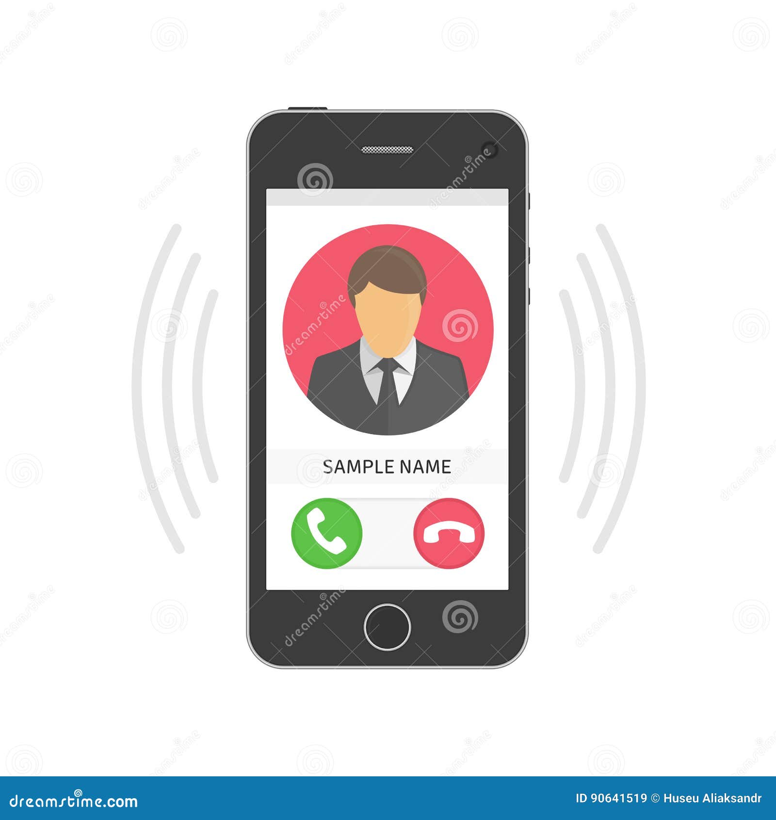 Het Mobiele Telefoon Bellen Vector Illustratie - Illustration of ...