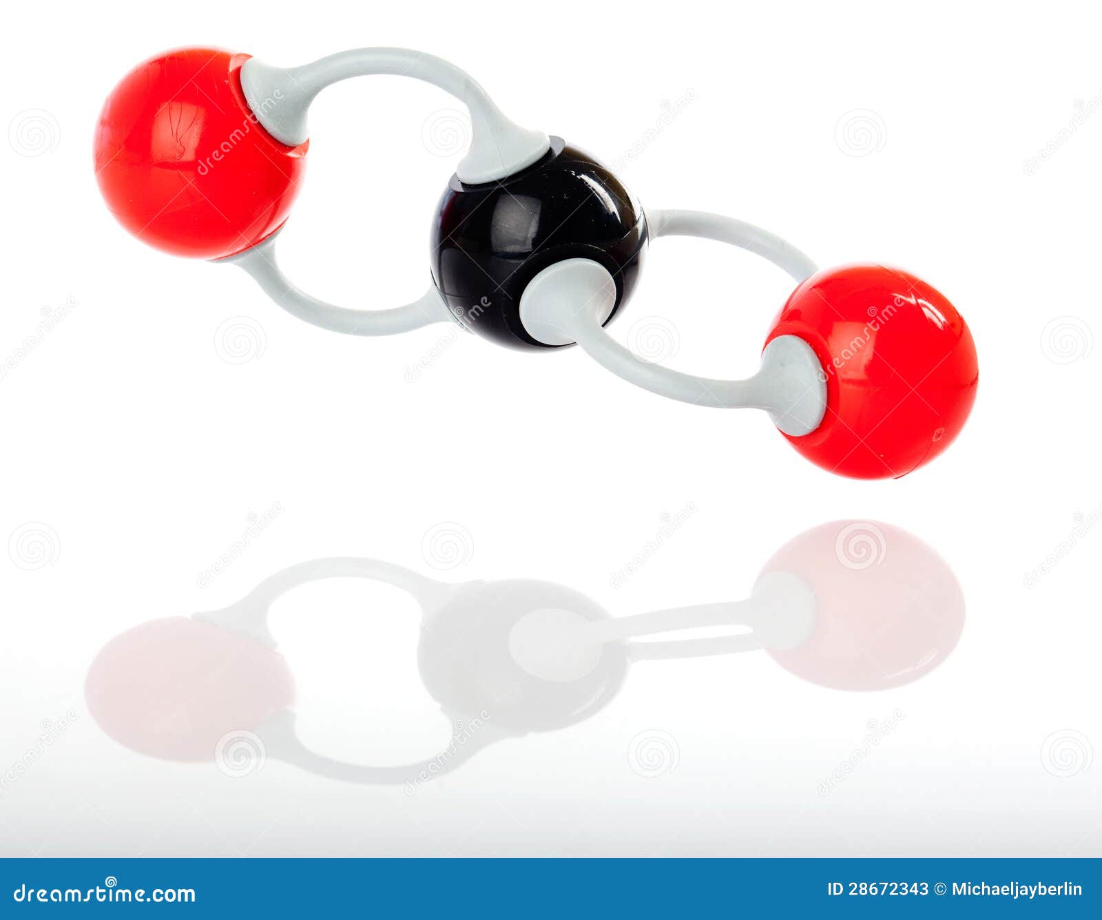 Het Model Van De Molecule Van Kooldioxide Stock Afbeelding - Image of ...