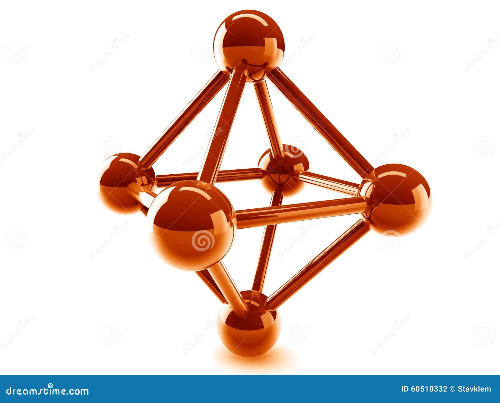 Het Model Van Het Glas Van Moleculair Rooster Stock Illustratie ...