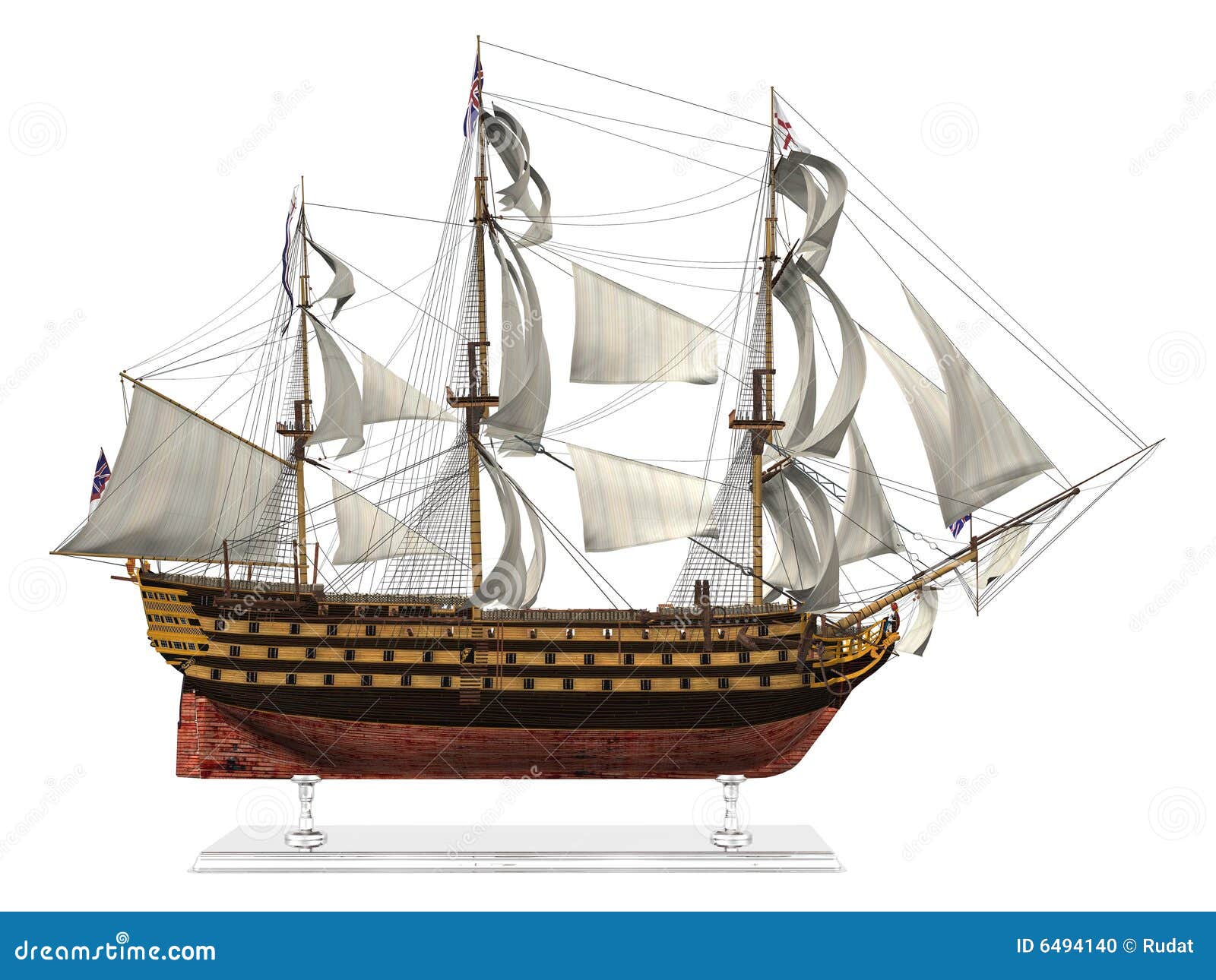 Het Model Van Het Slagschip Stock Illustratie - Illustration of ...