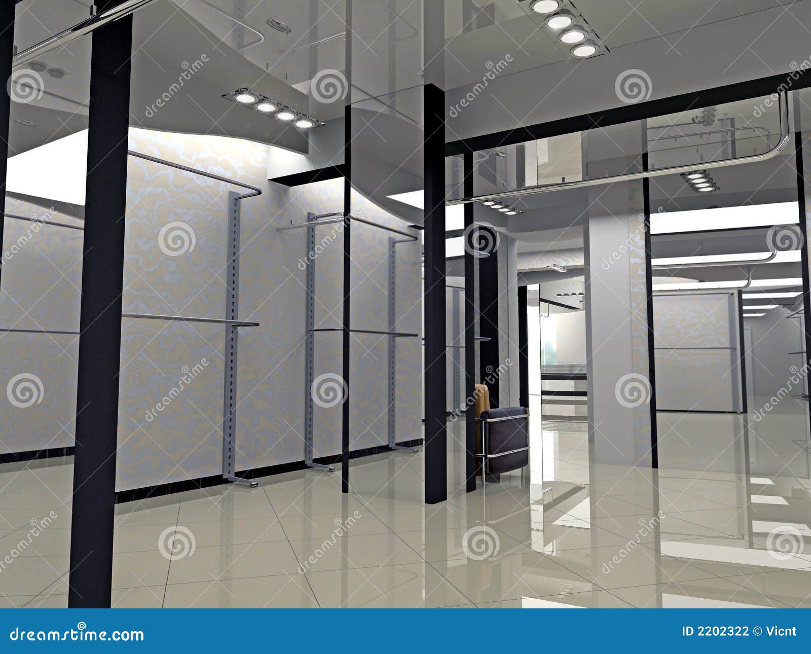 Het Moderne Binnenland Van De Winkel Stock Foto - Image of winkel ...