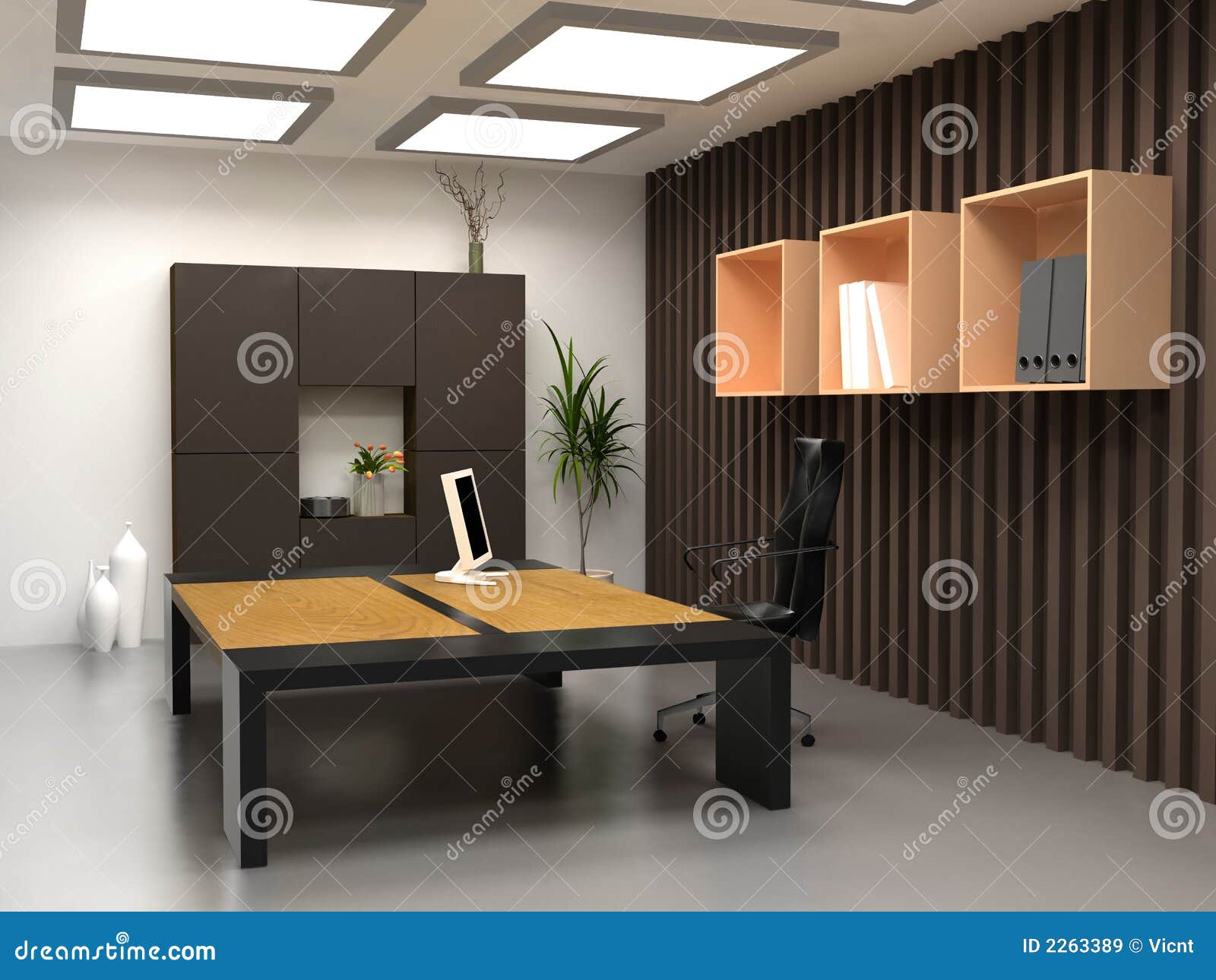 Het moderne bureau stock afbeelding. Image of ruimte, leeg - 2263389