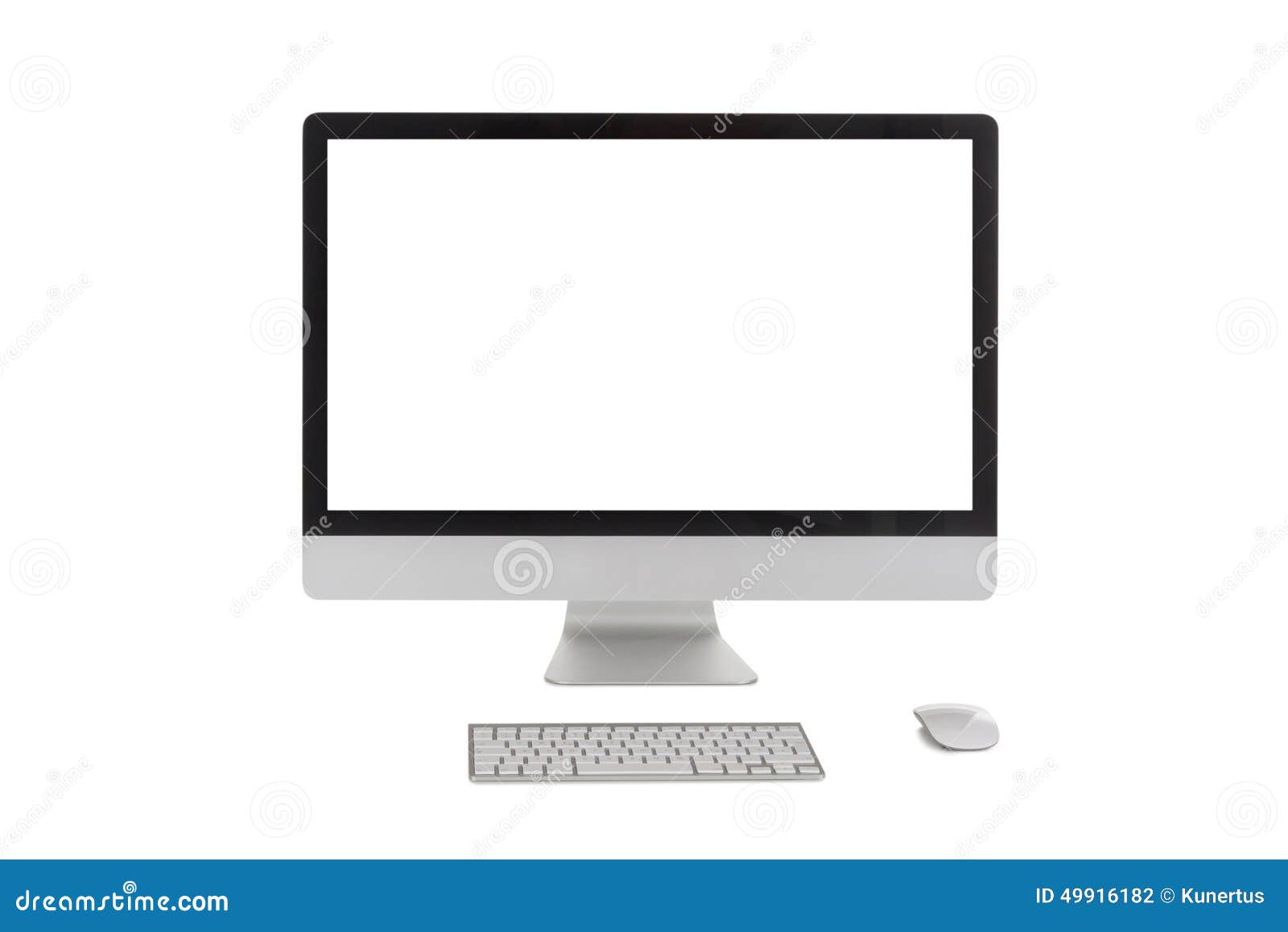 Het Moderne Computerscherm Met Toetsenbord En Muis Stock Foto - Image ...