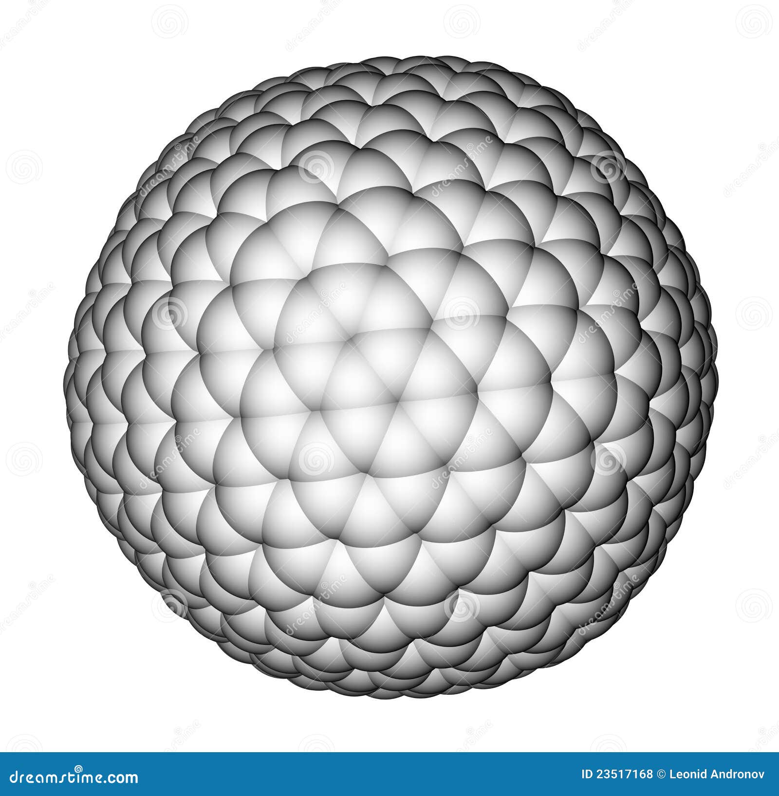Het Moleculaire Model Van Nanocluster Fullerene C540 Stock Illustratie ...