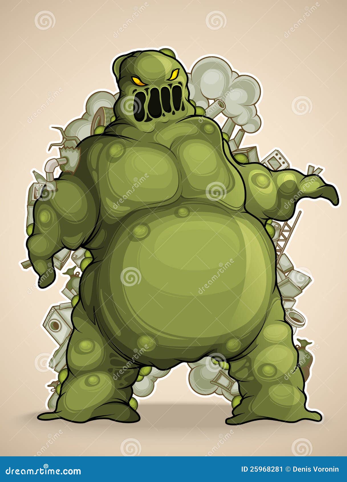 Het Monster van de modder vector illustratie. Illustration of spoeling ...