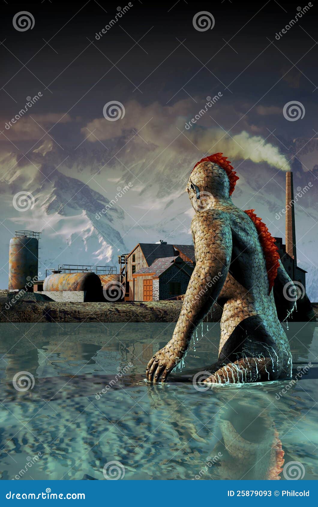 Het monster van het moeras stock illustratie. Illustration of aarde ...