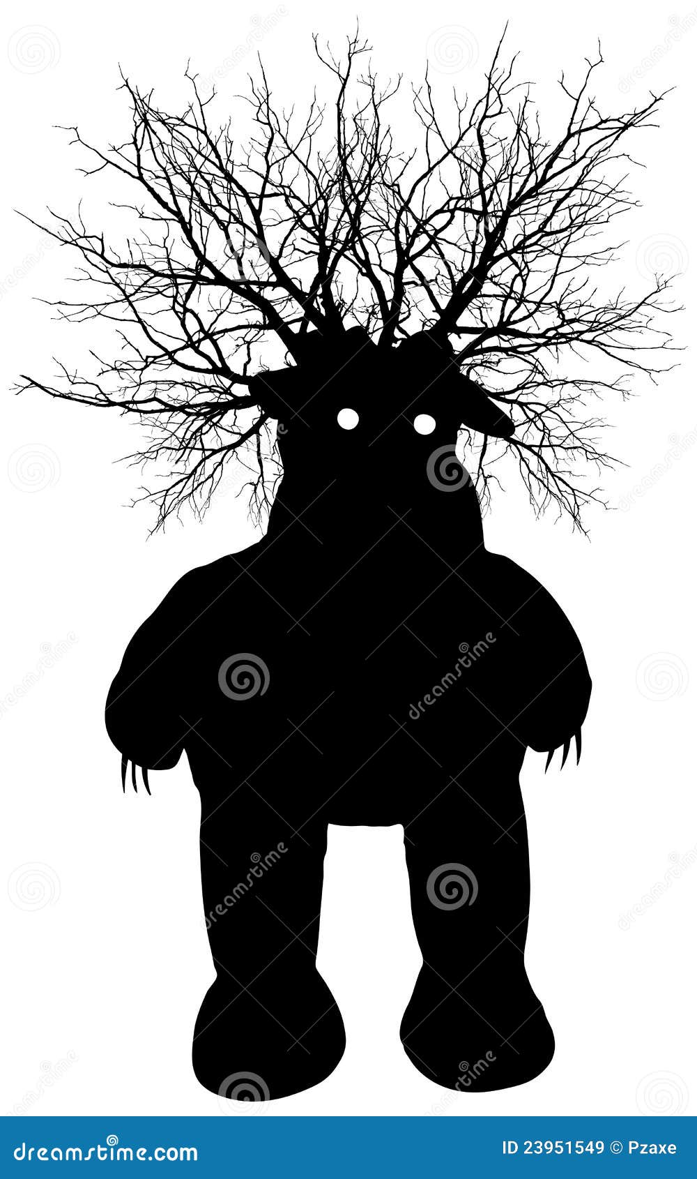 Het Monster Van Het Moeras - Vectorsilhouet Vector Illustratie ...