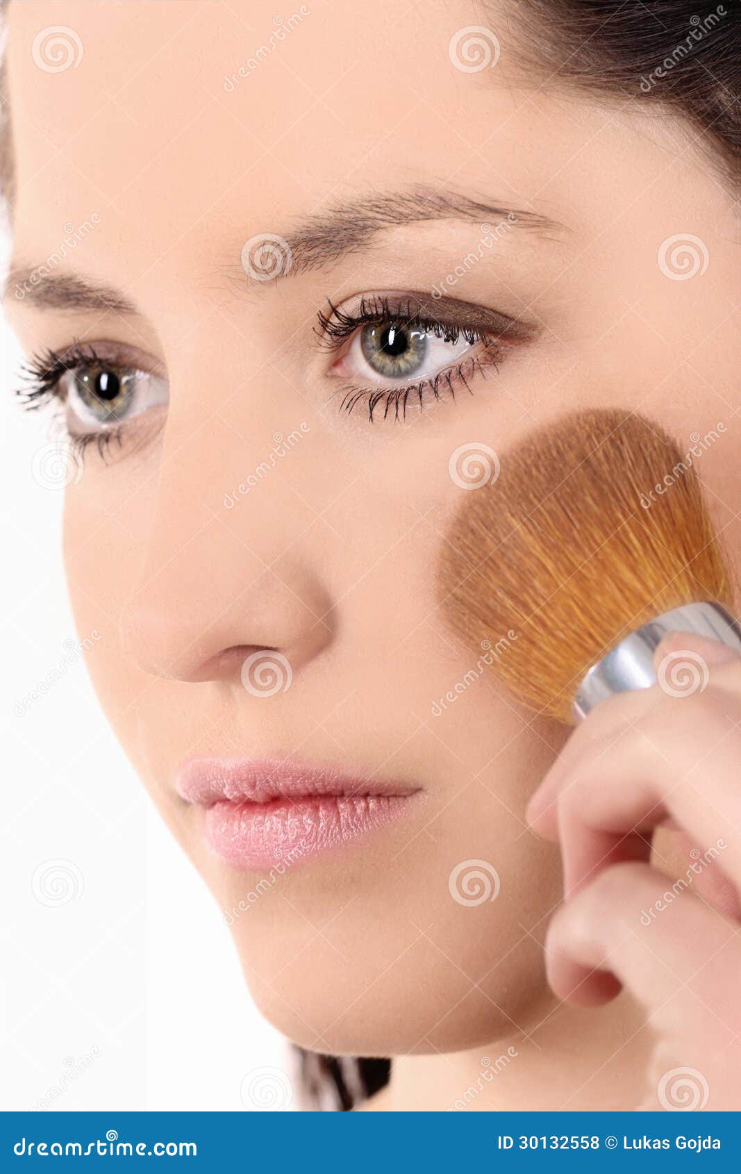 De Mooie Make-up Van Het Gezicht Stock Foto - Image of teint, manier ...