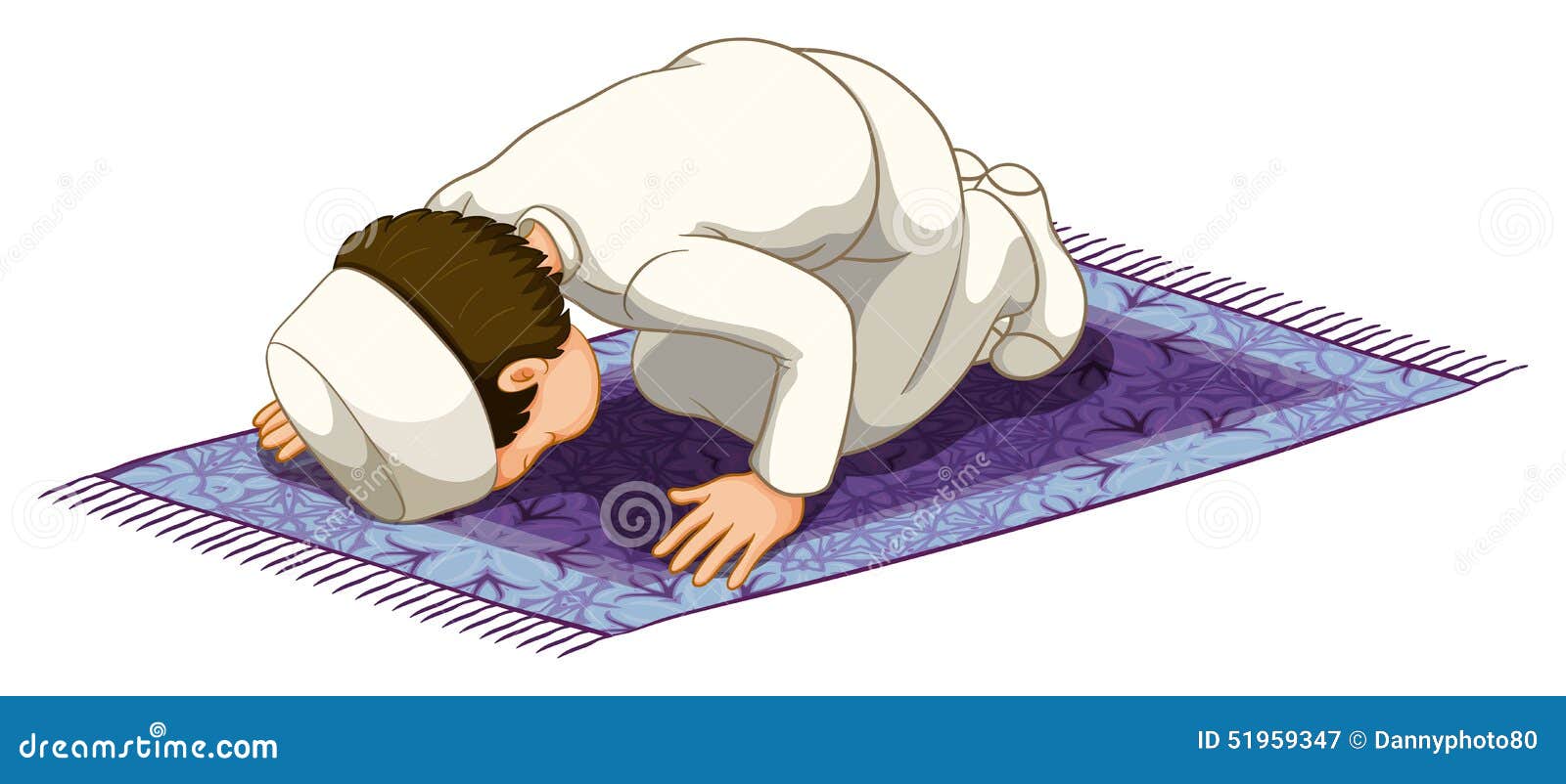 Het moslim Bidden vector illustratie. Illustration of karakter - 51959347