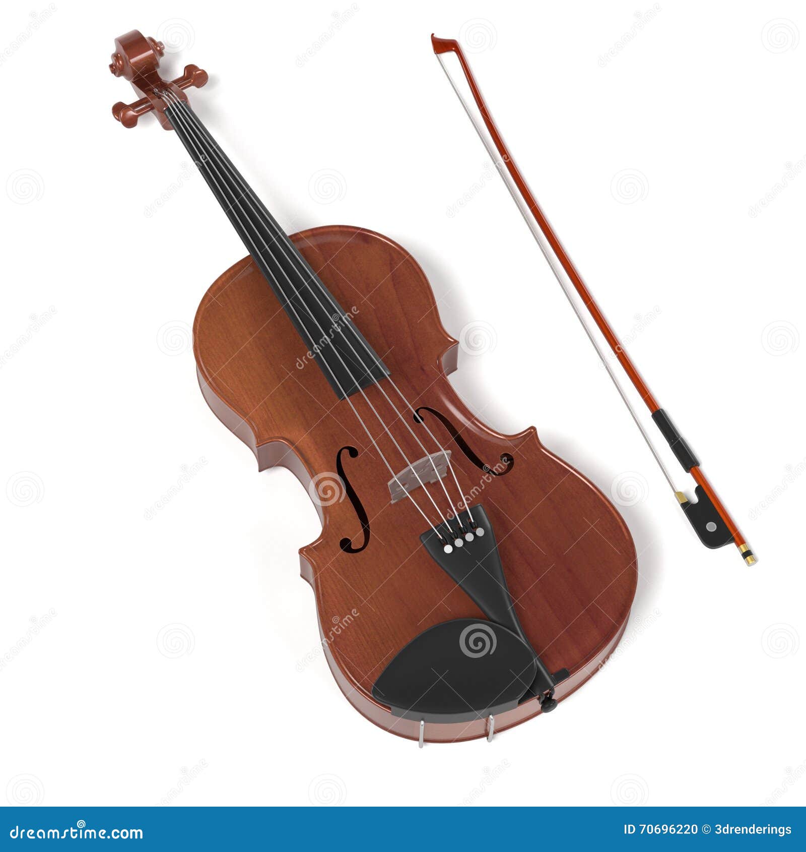 Het Muzikale Instrument Van De Viool Stock Illustratie - Illustration ...