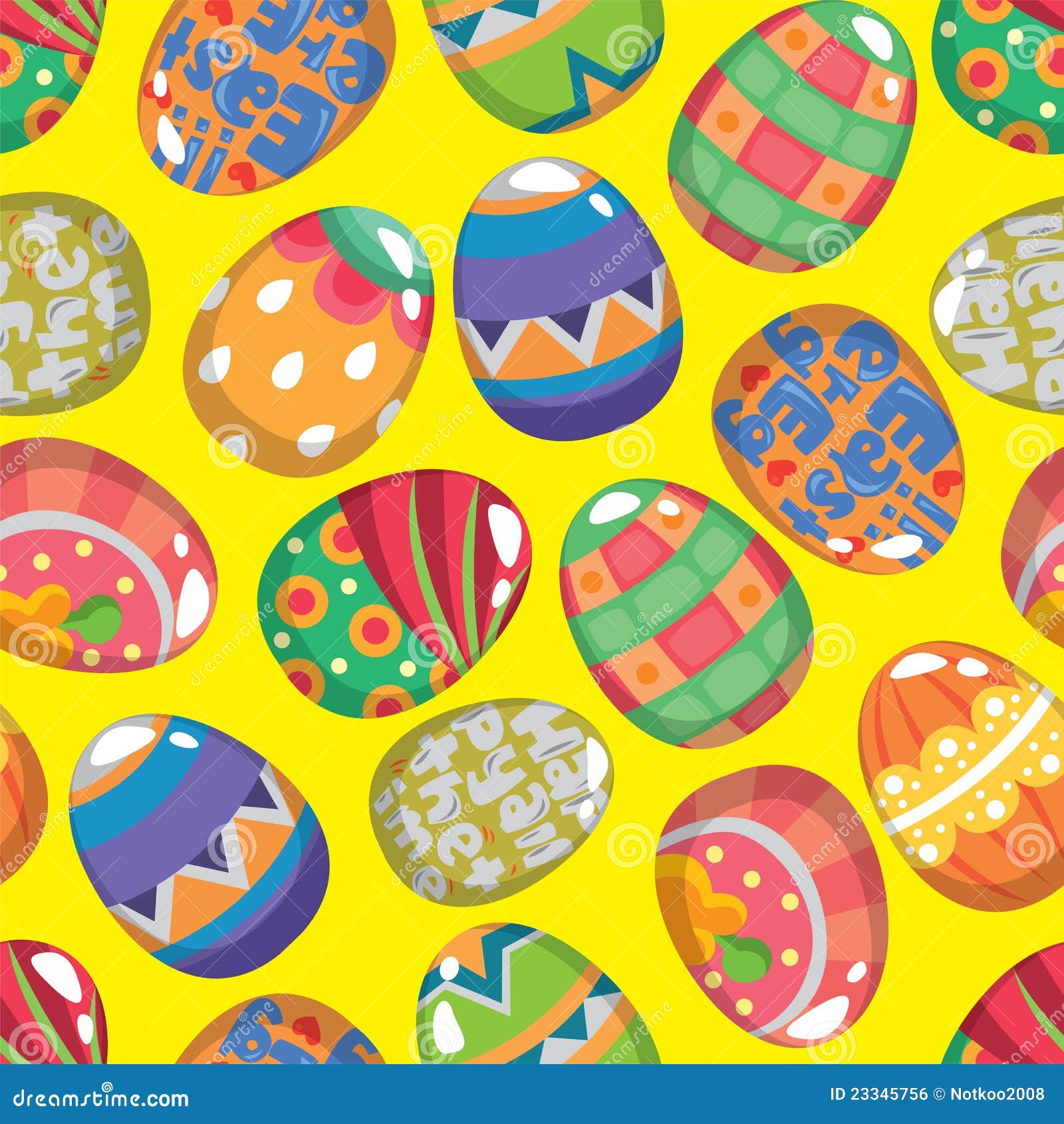 Het Naadloze Patroon Van Het Paasei Vector Illustratie - Illustration ...