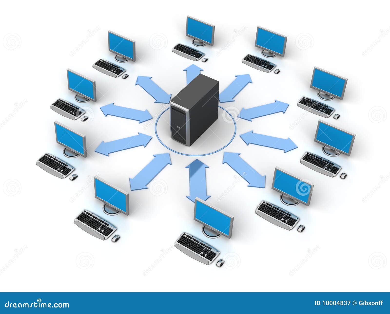 Het Netwerk Van De Computer Stock Illustratie - Illustration of vlak ...