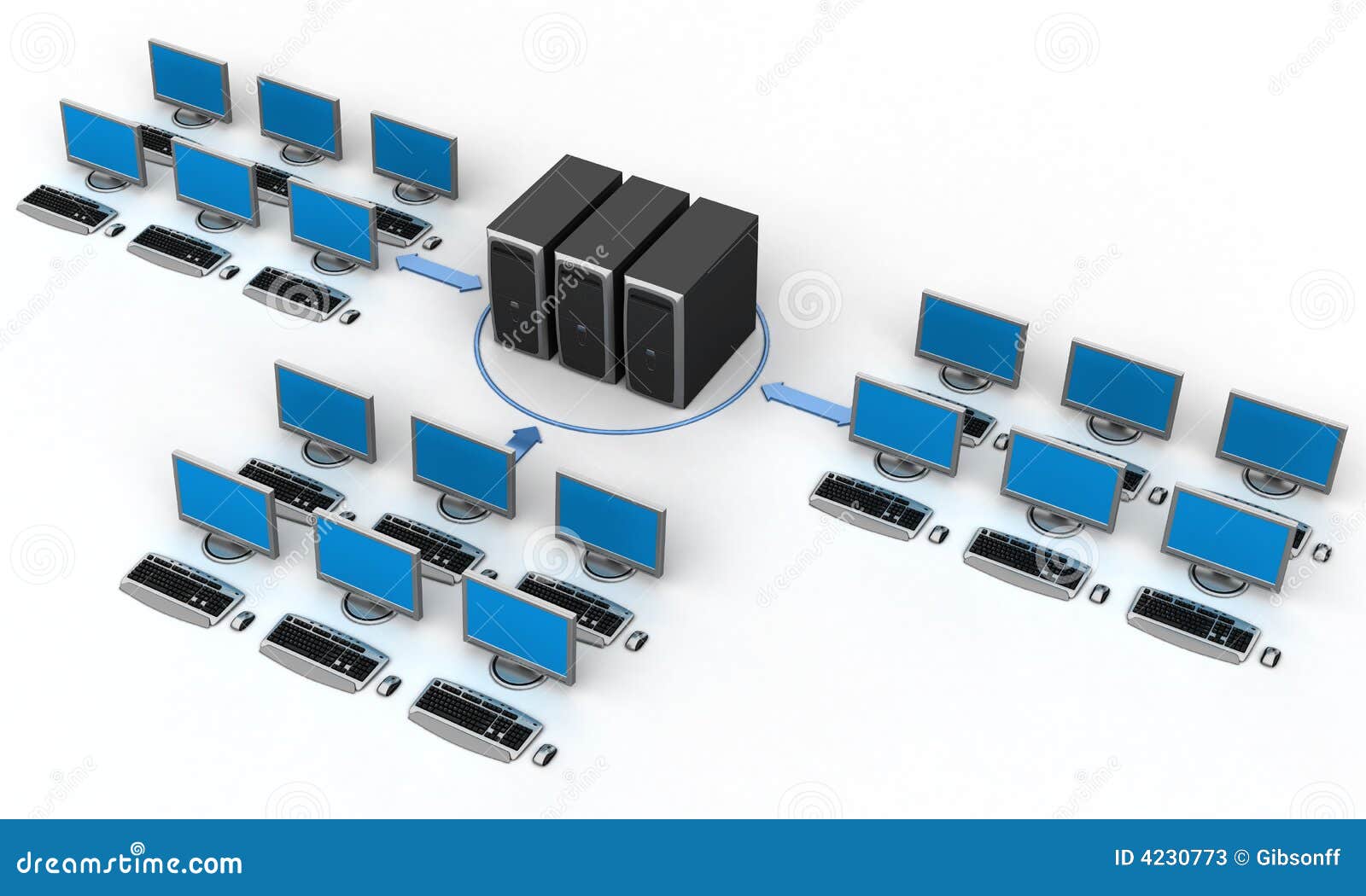Het Netwerk Van De Computer Stock Afbeelding - Image of deel, post: 4230773