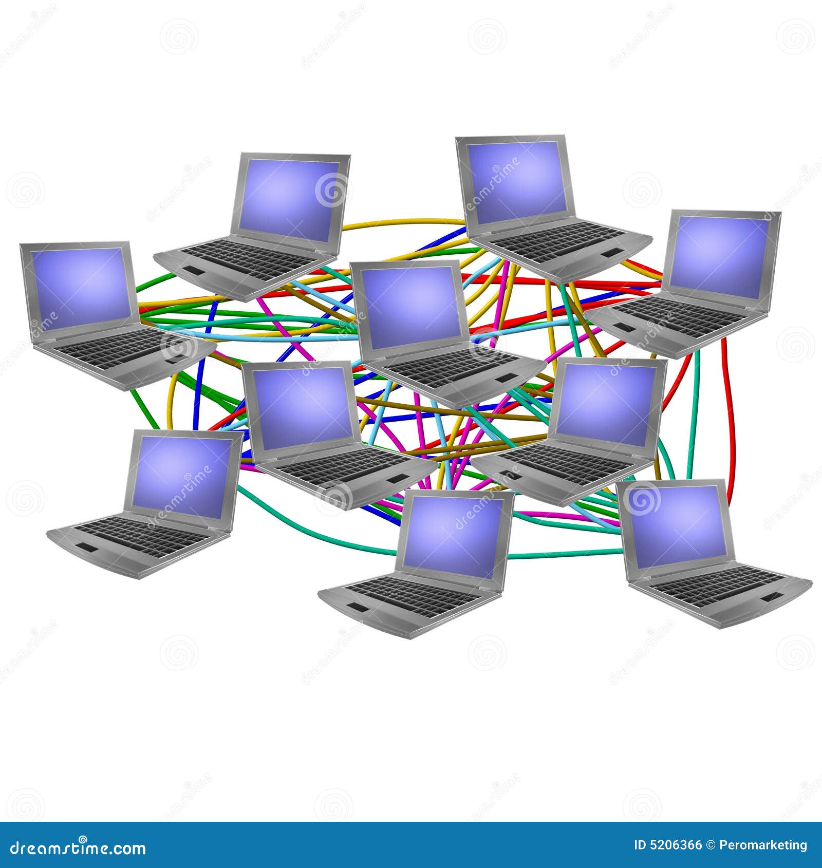 Het Netwerk Van De Computer Stock Illustratie - Illustration of ...