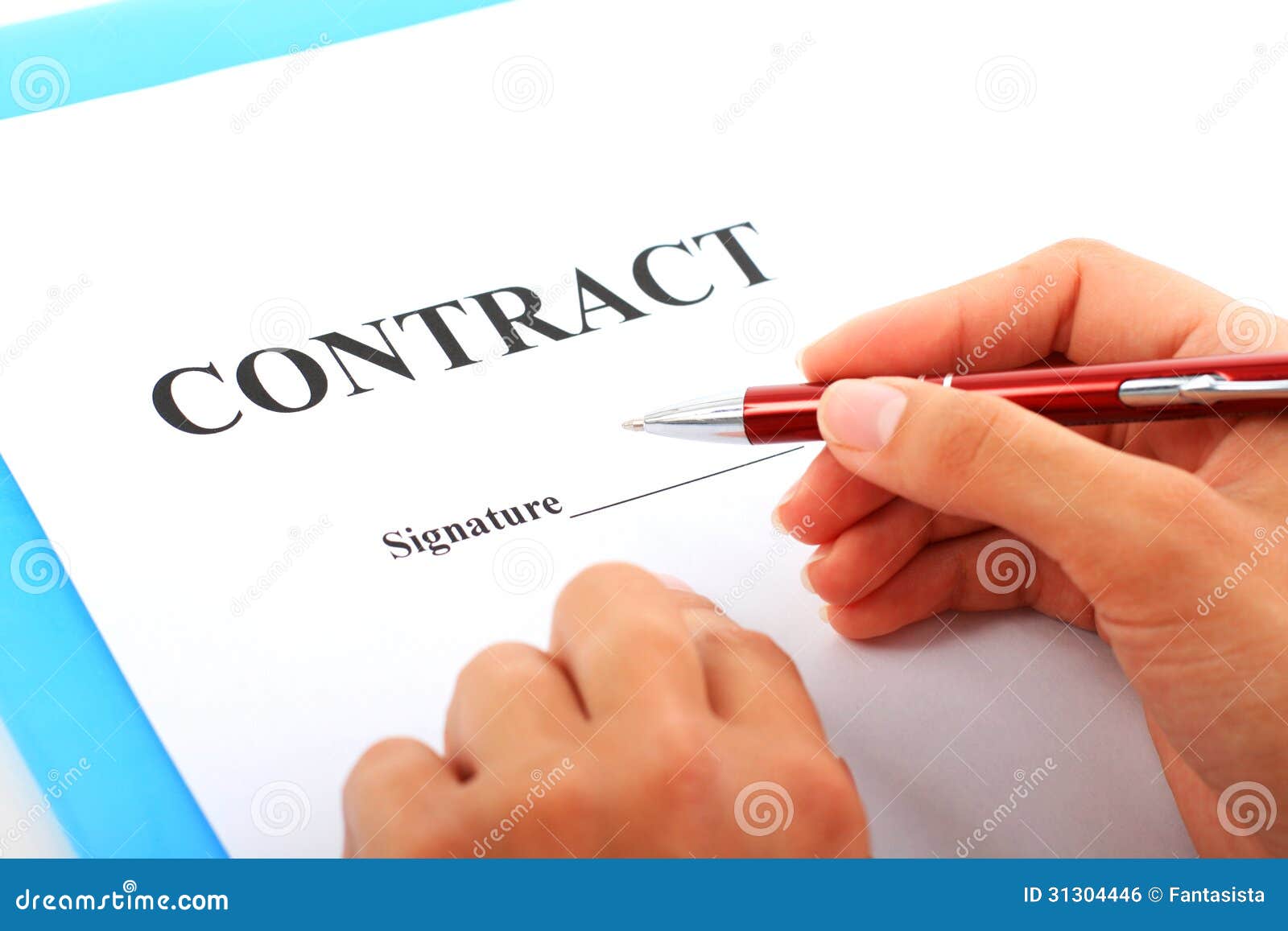 Het Ondertekenen Van Contract. Stock Foto - Image of document, duim ...