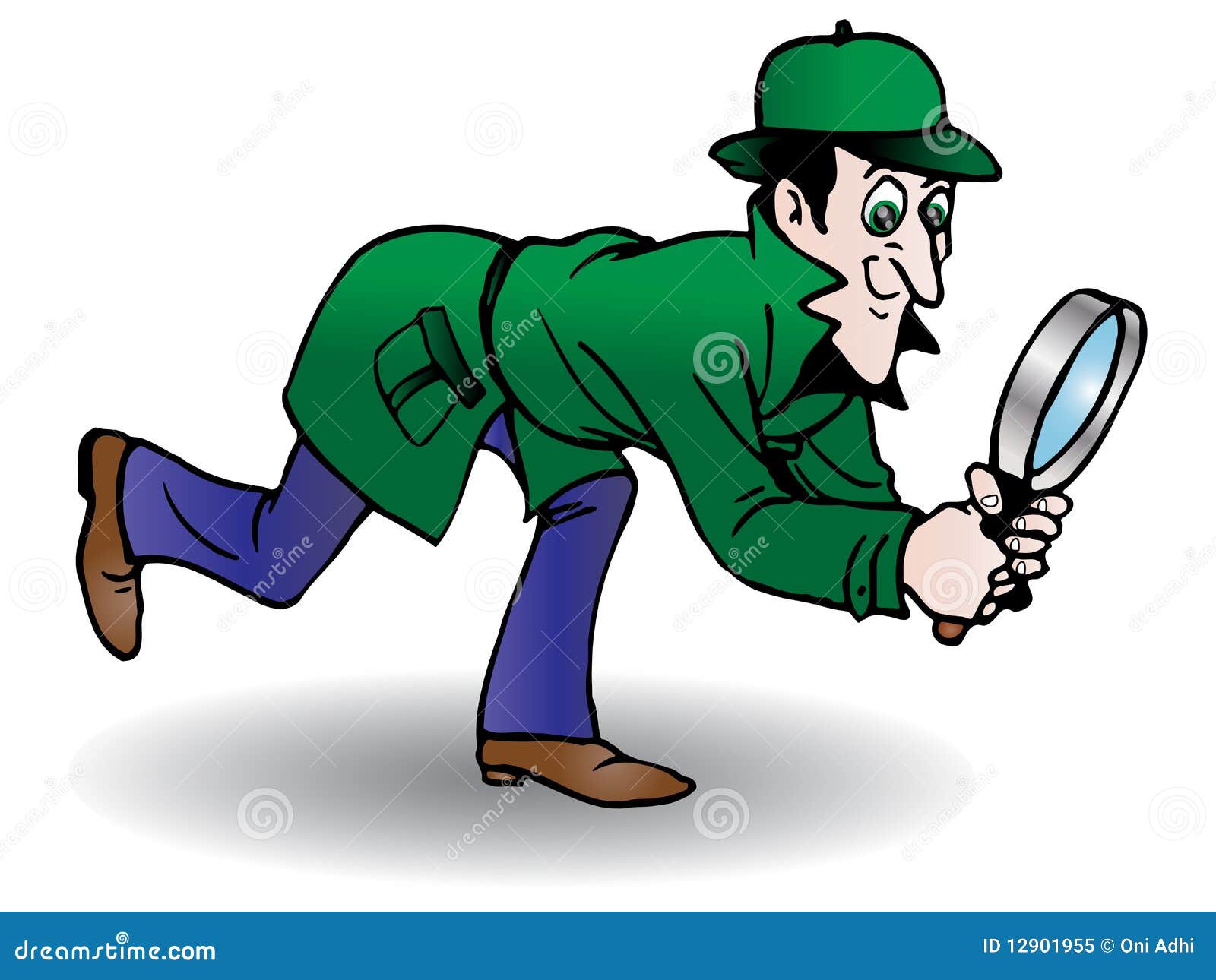 Het Onderzoek Van De Detective Stock Illustratie - Illustration of inspectie, holmes: 12901955