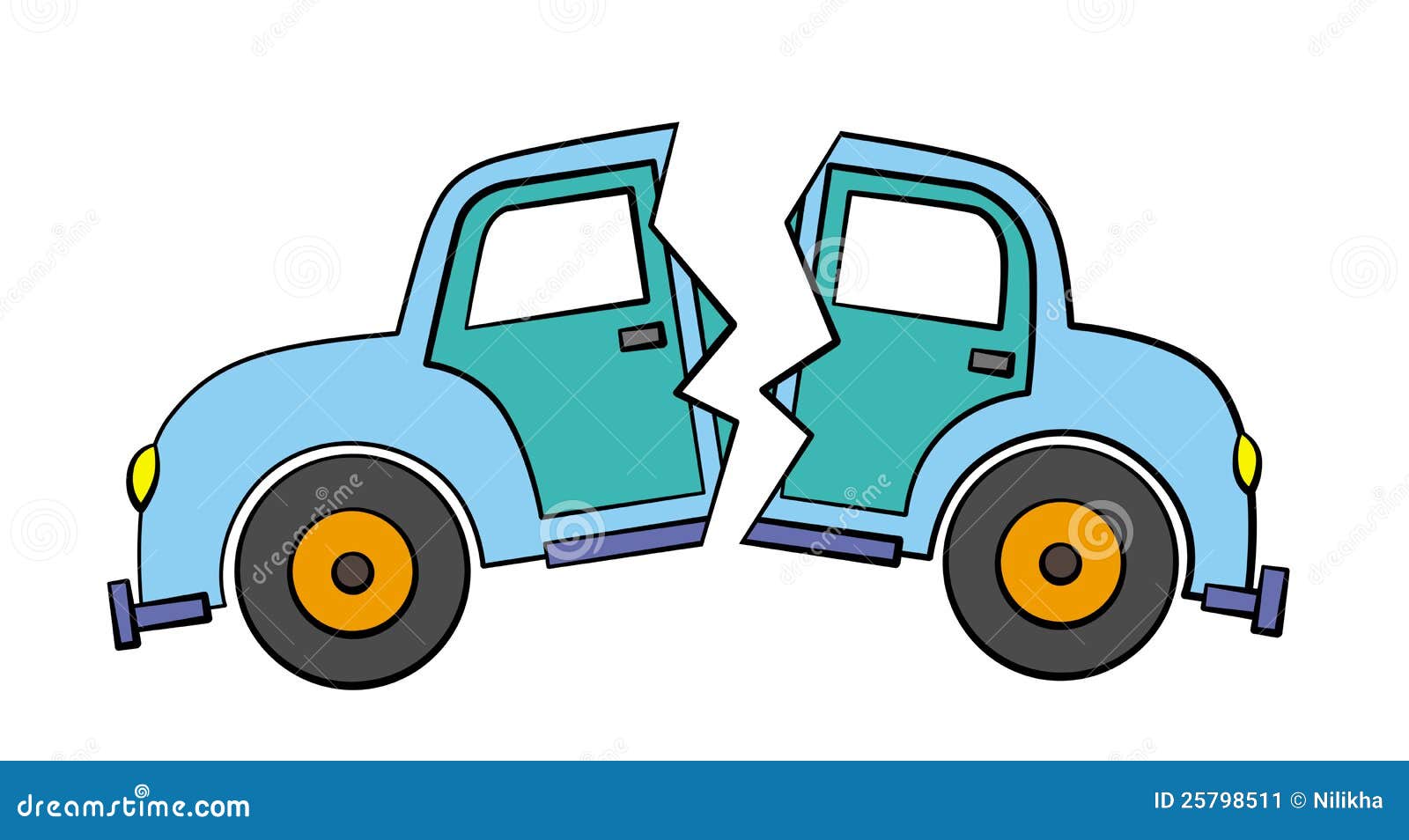 Het ongeval van de auto stock illustratie. Illustration of ...