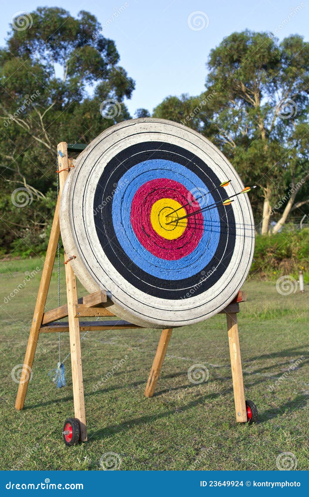 Het Ontspruiten Van Het Boogschieten Doel Stock Foto - Image of ronde ...