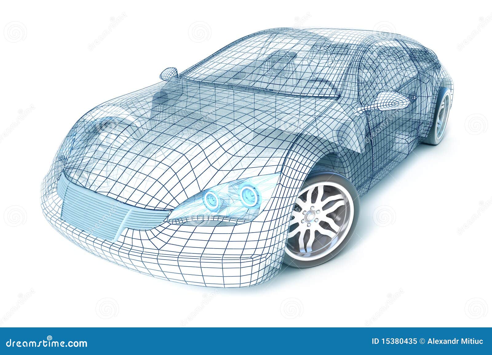 Het Ontwerp Van De Auto, Draadmodel. Mijn Eigen Ontwerp. Stock ...