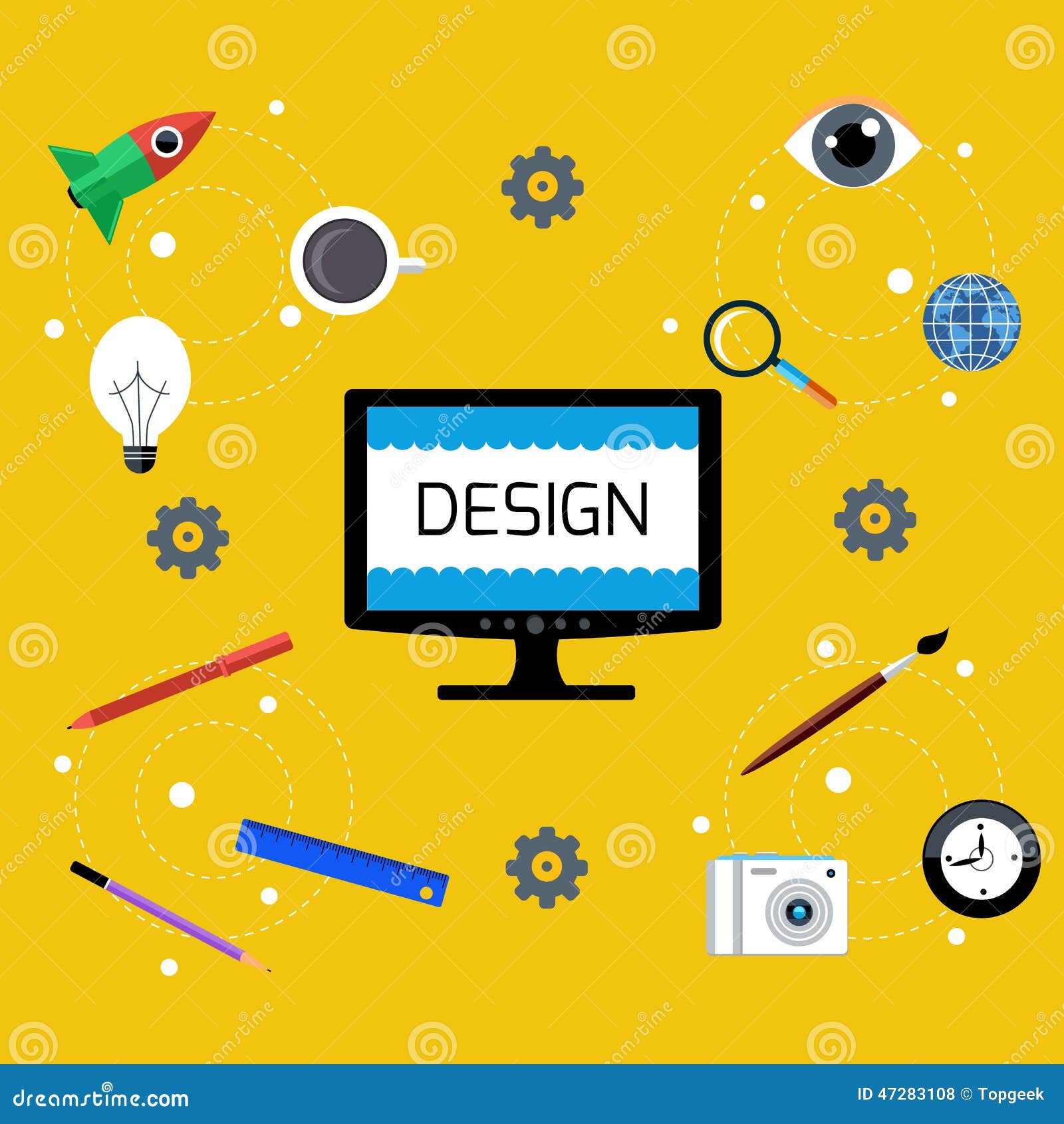 Het Ontwerp Van Het Web Programma Voor Ontwerp En Architectuur Vector ...