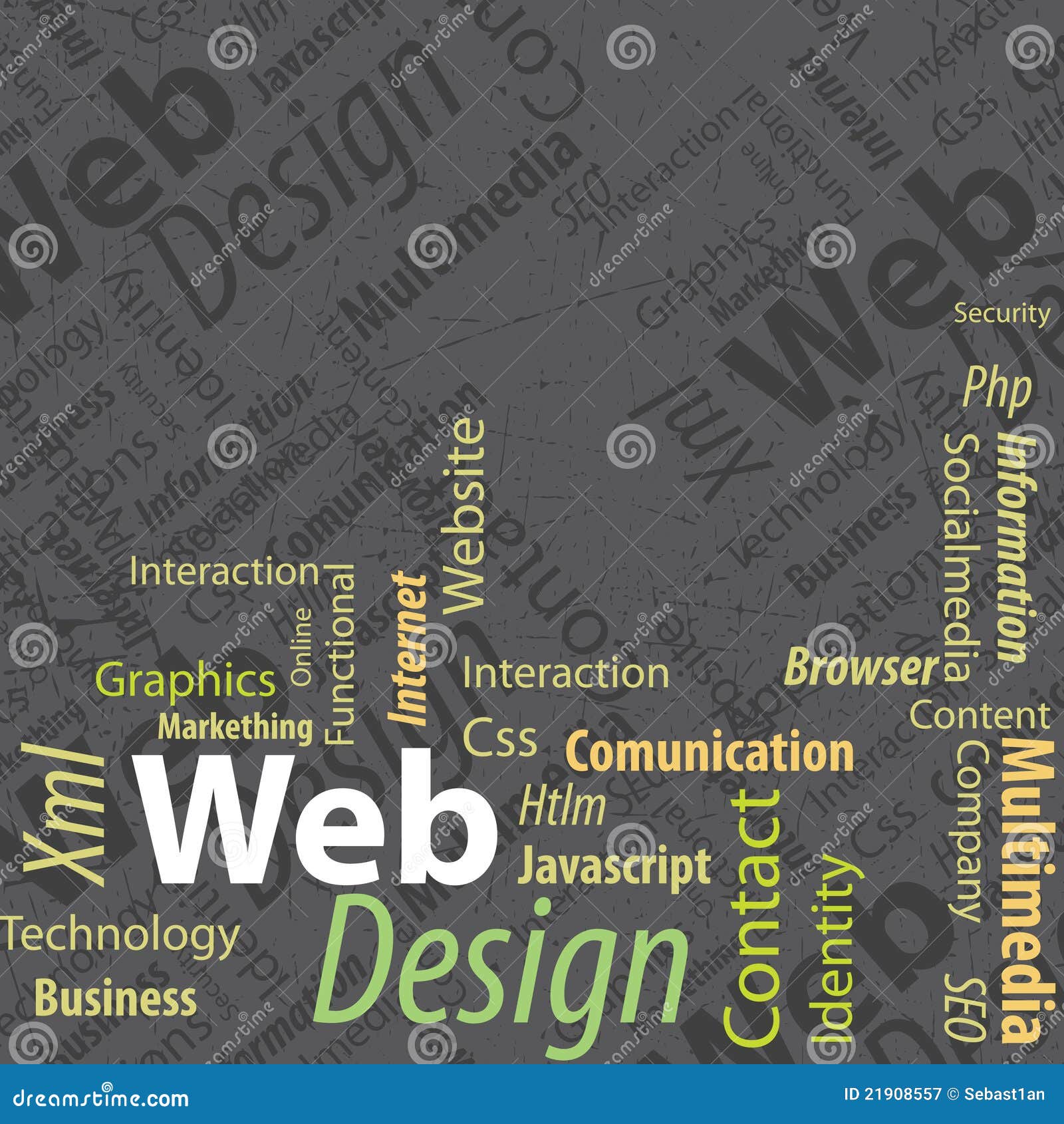 Het Ontwerp Van Het Web Van De Typografie Vector Illustratie ...