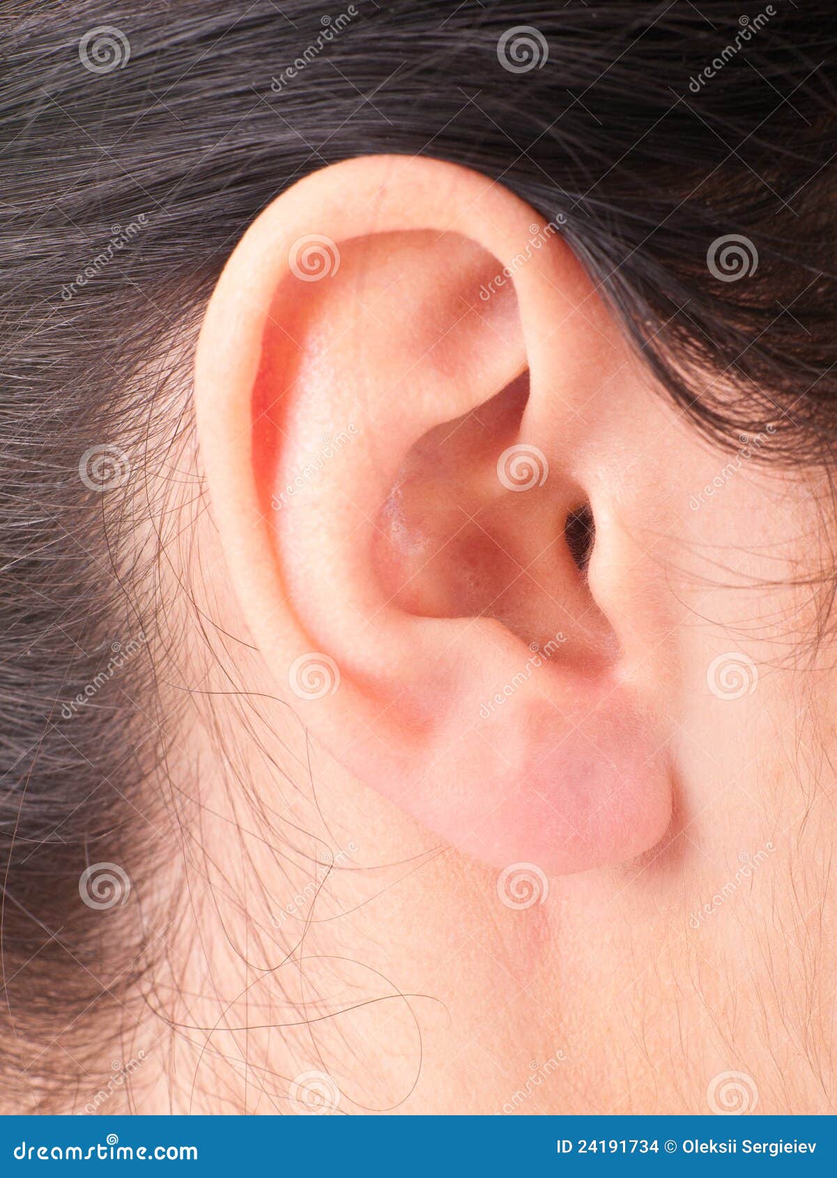 Het Oor Van De Vrouw Van De Close-up Stock Foto - Image of doof ...