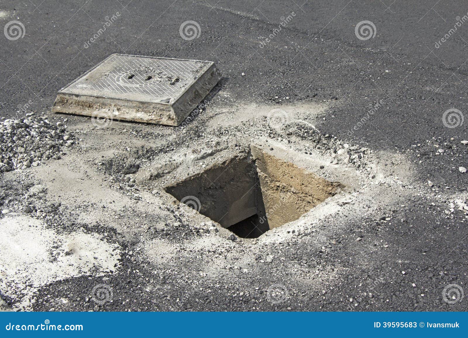 Het open riool stock afbeelding. Image of graaf, moeilijk - 39595683