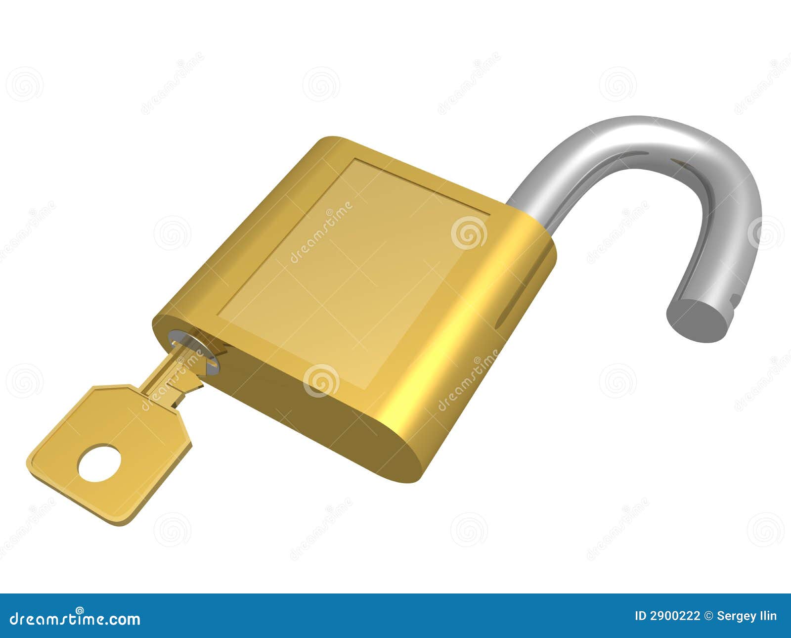 Het open slot met sleutel. stock illustratie. Illustration of concepten ...