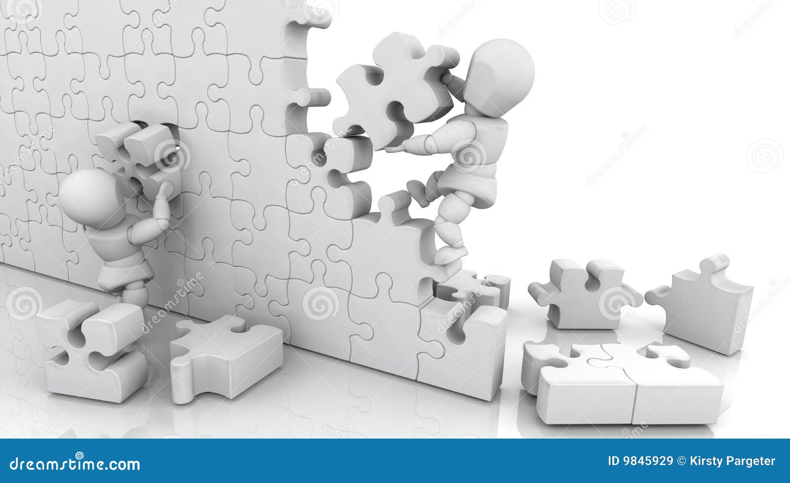 Het oplossen van puzzel stock illustratie. Illustration of probleem ...