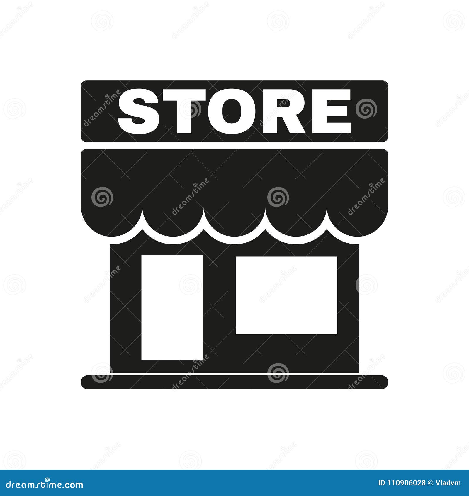 Het Opslagpictogram Winkel En Kleinhandel, Marktsymbool Vlak Vector ...