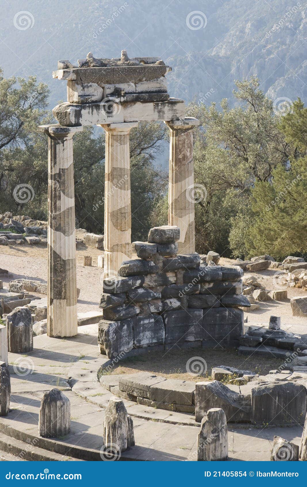 Het Orakel Griekenland Van Delphi Stock Foto - Image of archeologie ...