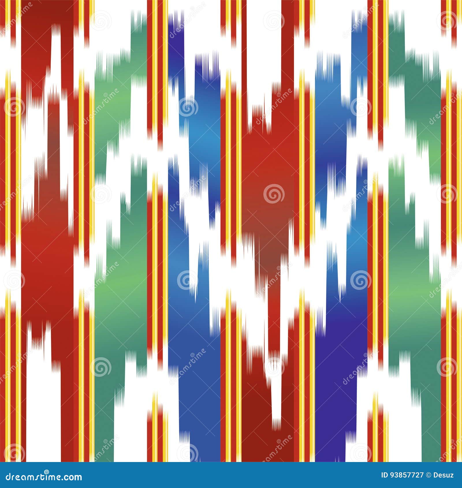 Het Ornament Van Khan Atlas Ikat Vector Illustratie - Illustration of ...