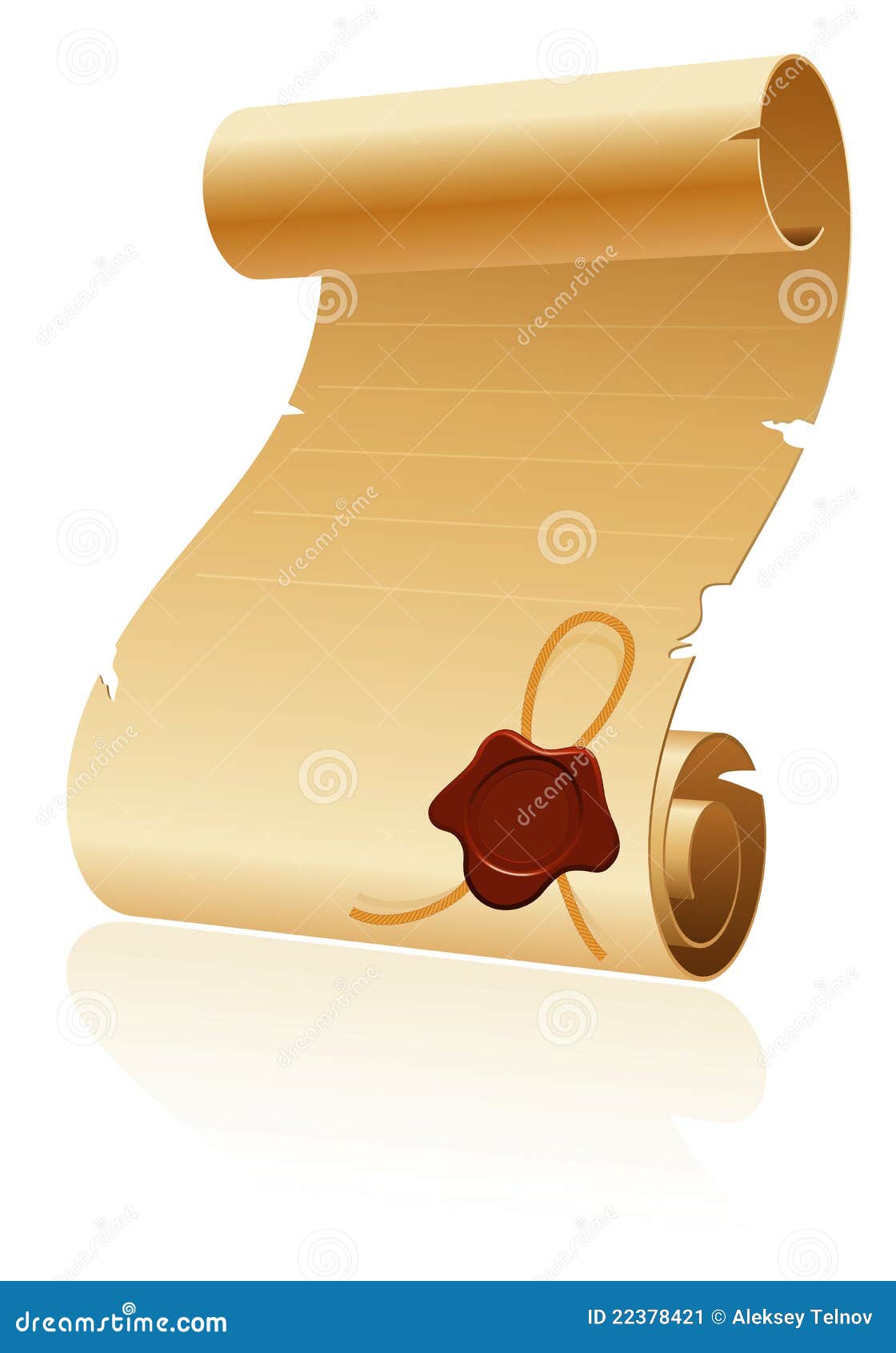 Het Oude Document Van De Rol Vector Illustratie - Illustration of ...