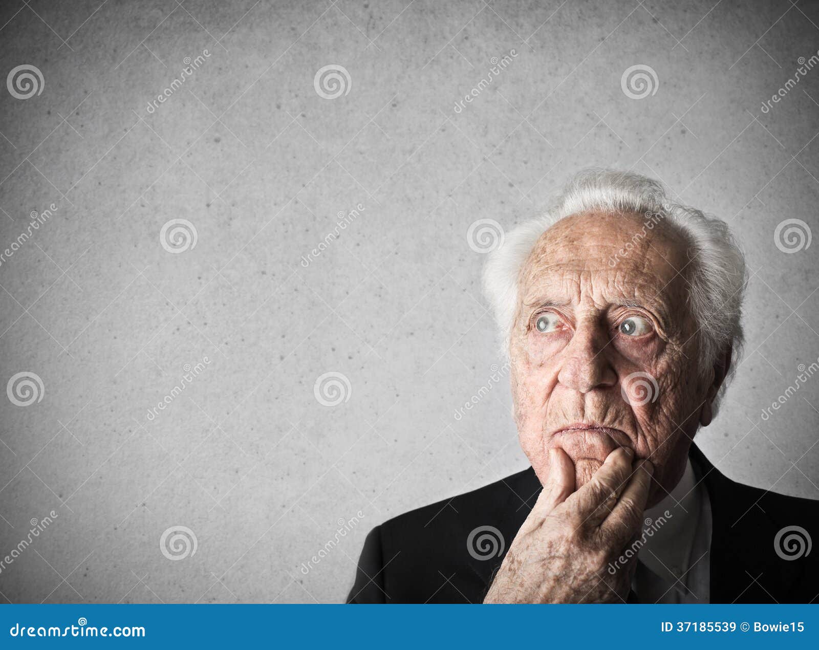 Het oude mens denken stock afbeelding. Image of kans - 37185539