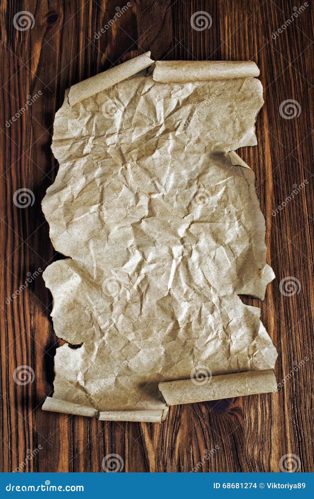 Het Oude Perkament of De Uitgerolde Rol Stock Foto - Image of ...