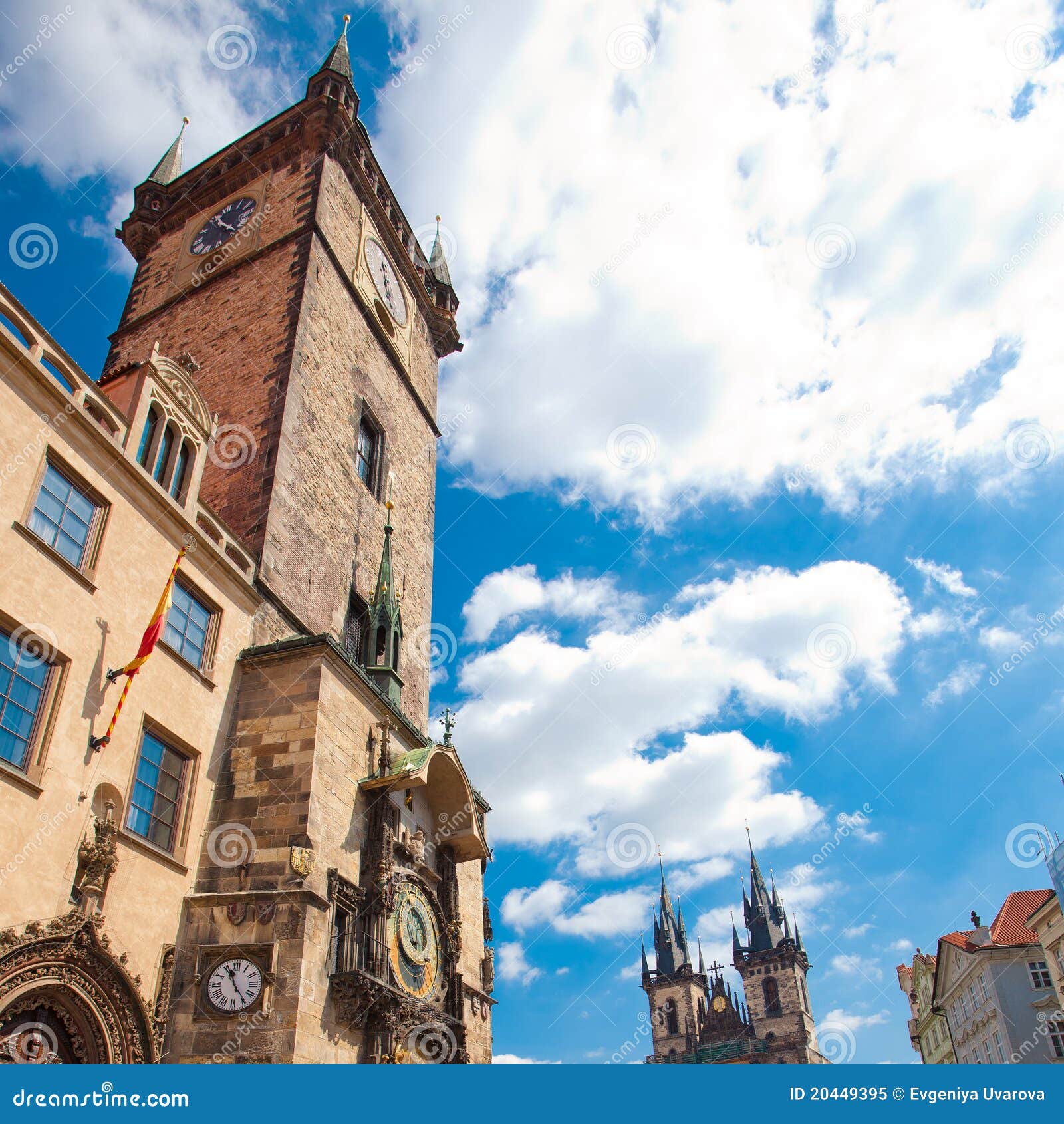 Het Oude Vierkant Van De Stad in Praag Stock Afbeelding - Image of ...