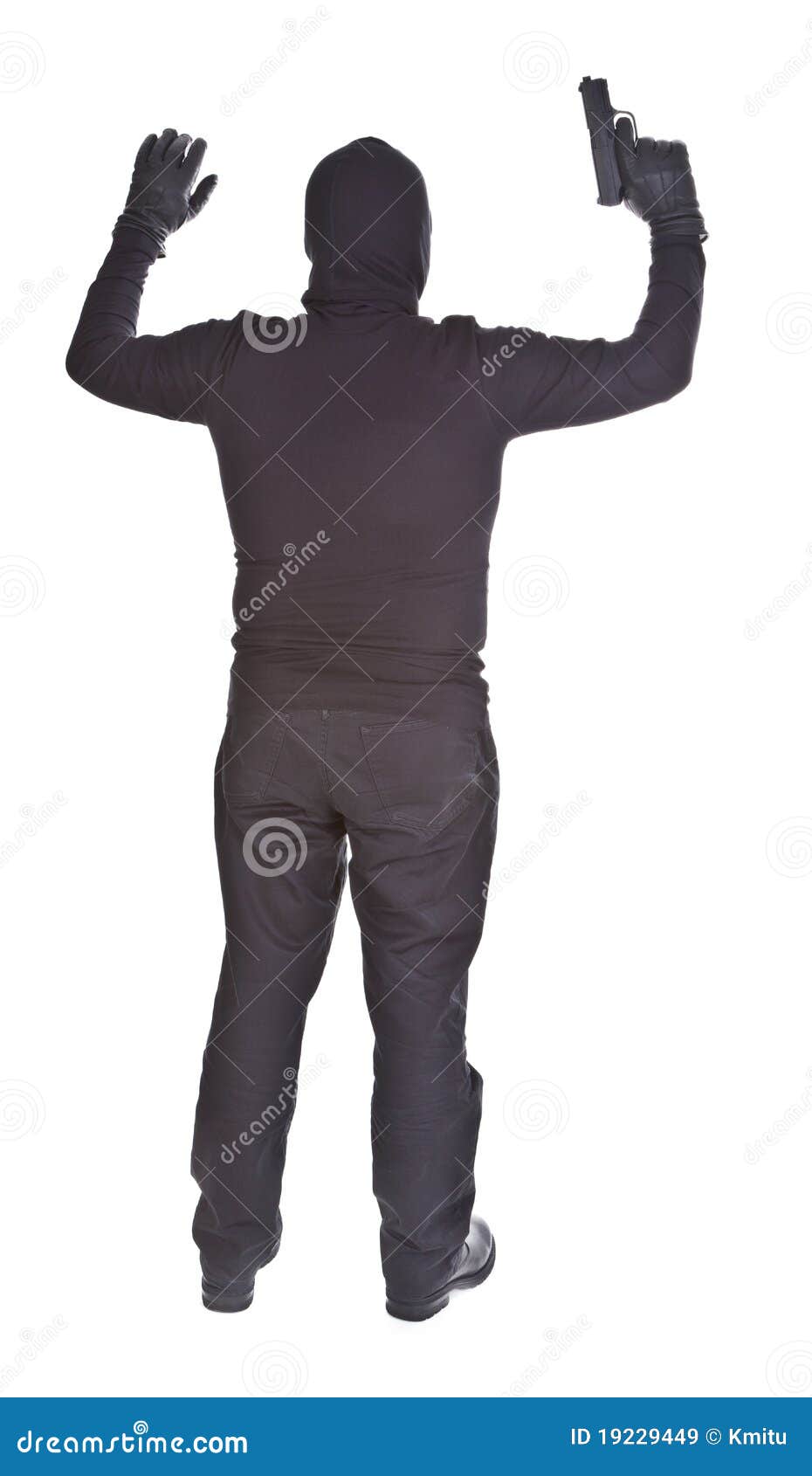 Het Overgeven Zich Van De Bandiet Stock Afbeelding - Image of kanon ...