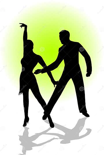 Het paar van de dans vector illustratie. Illustration of danser - 732316