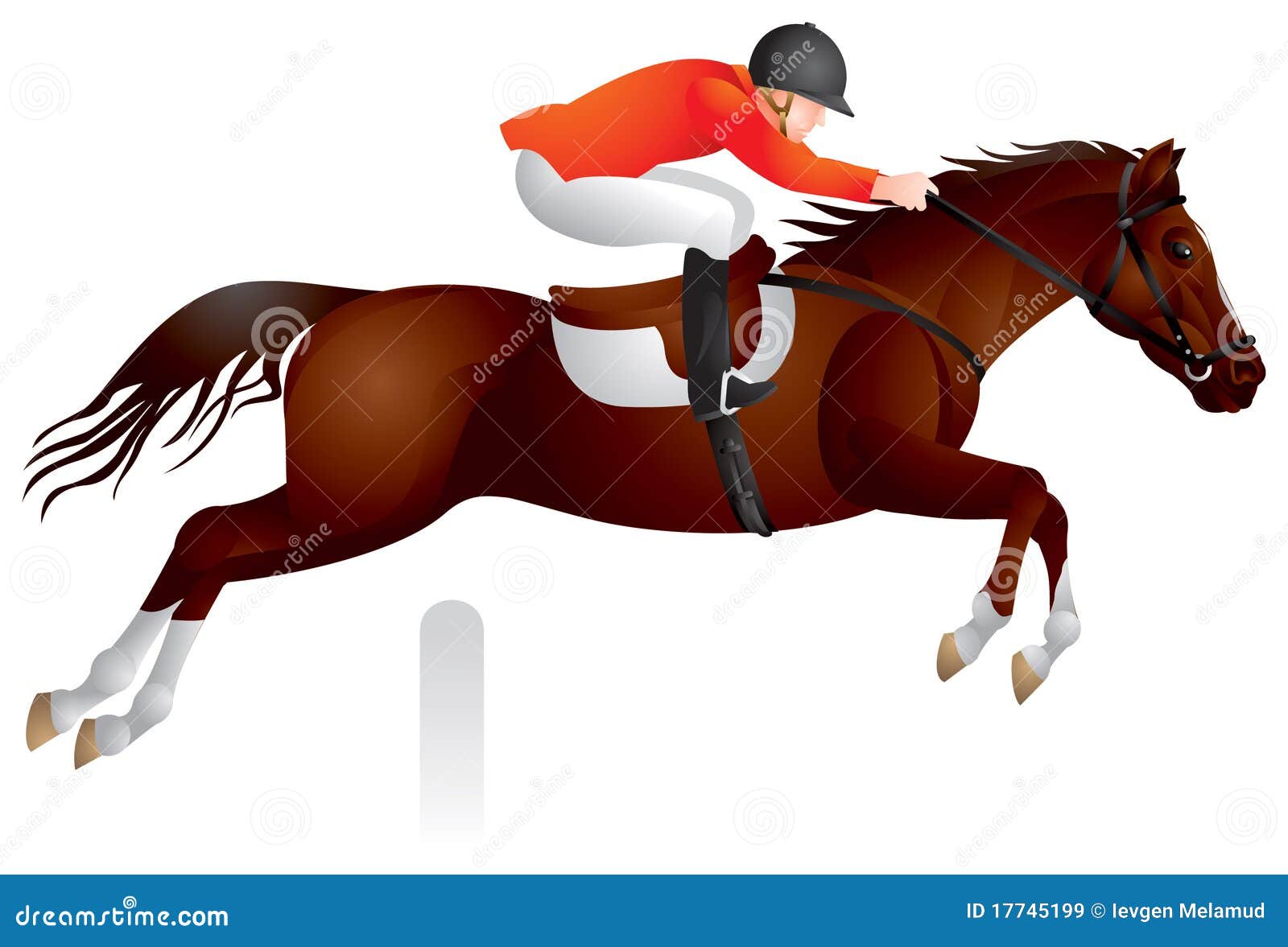 Het Paard Toont Het Springen Vector Illustratie - Illustration of ...