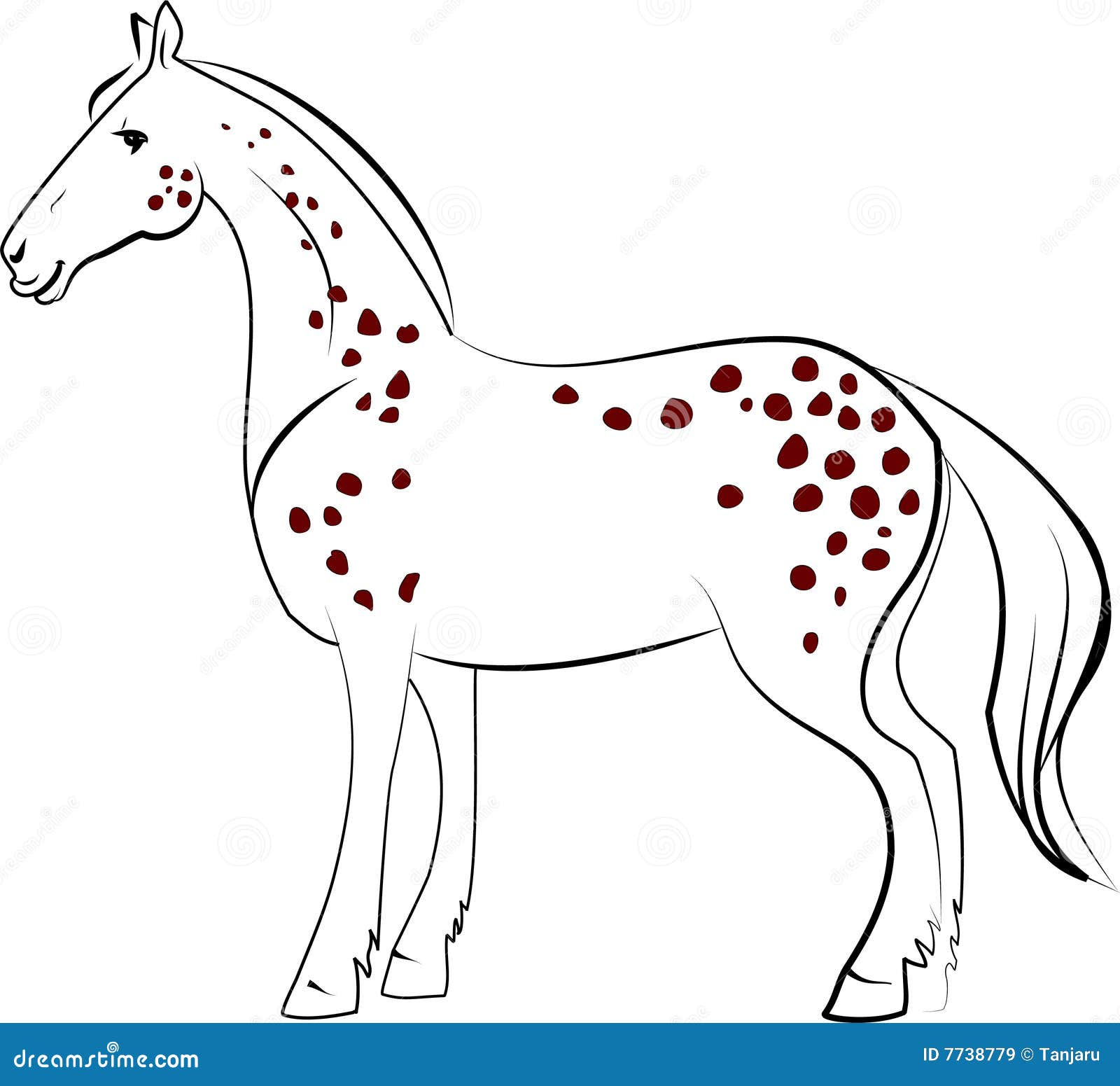 Het paard van de vlek vector illustratie. Illustration of grijs - 7738779