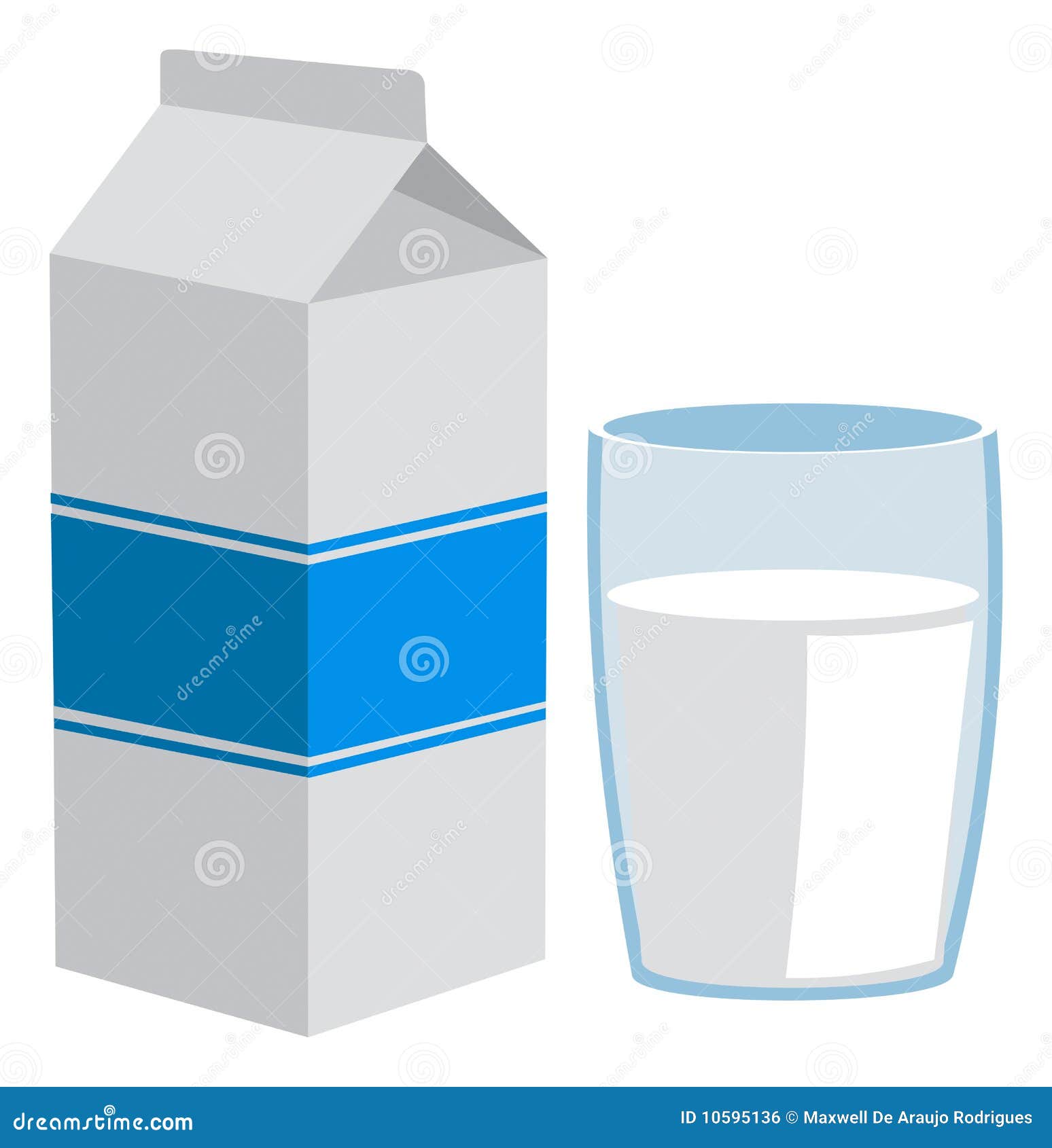 Het Pak En Het Glas Van De Melk Vector Illustratie - Illustration of ...