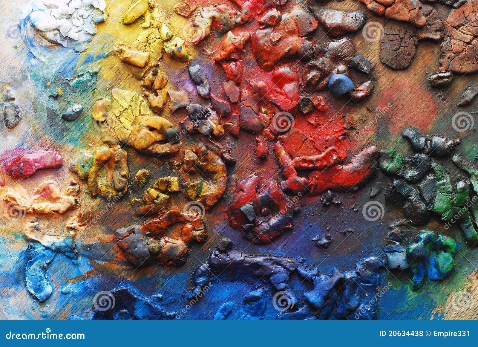 Het palet van de verf stock foto. Image of verf, samenvatting - 20634438