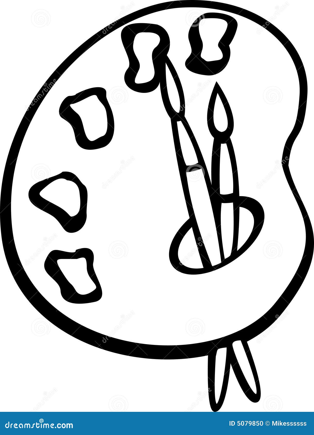 Het palet van de verf vector illustratie. Illustration of levering ...