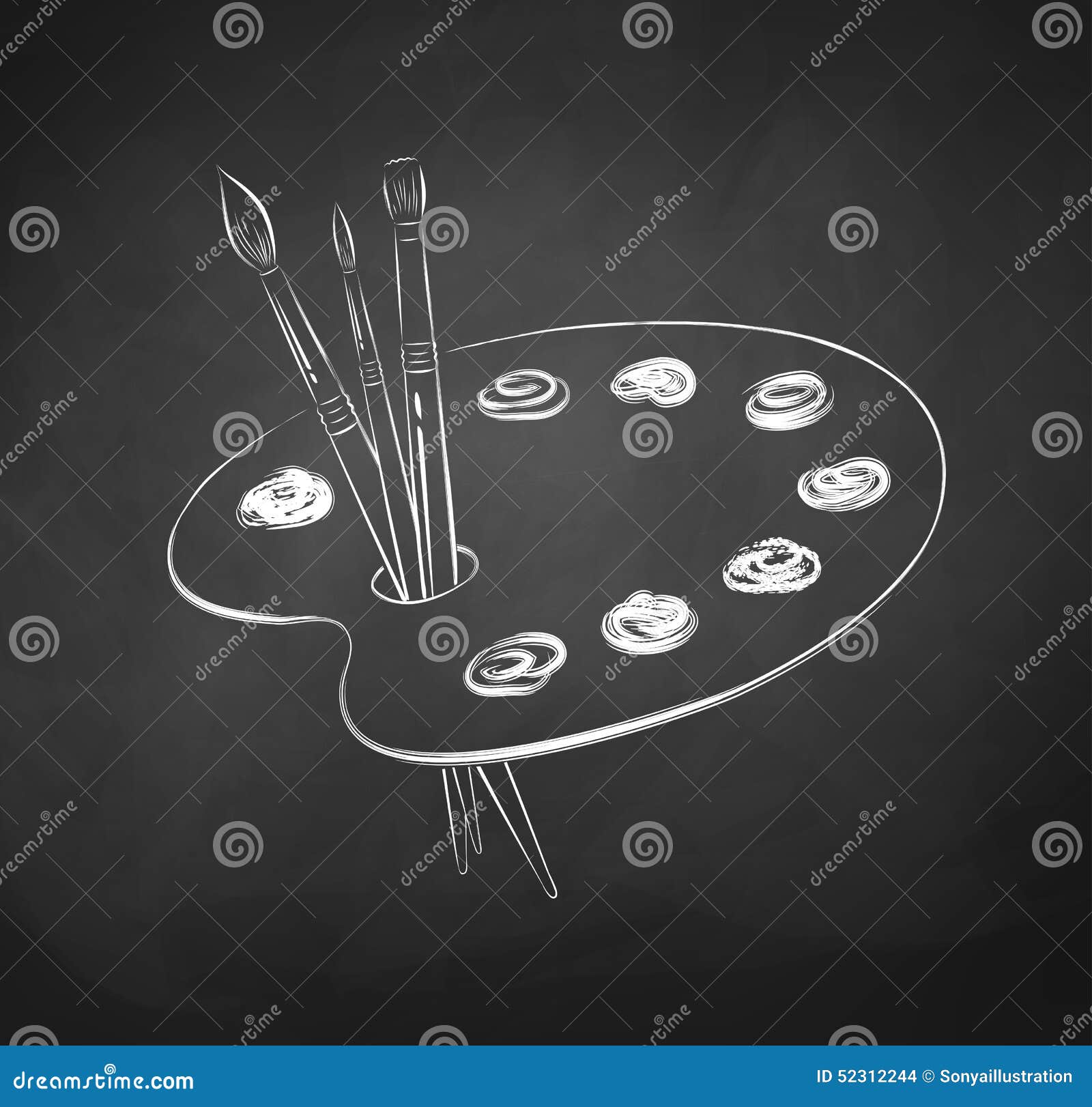 Het Palet van de verf vector illustratie. Illustration of creatief ...