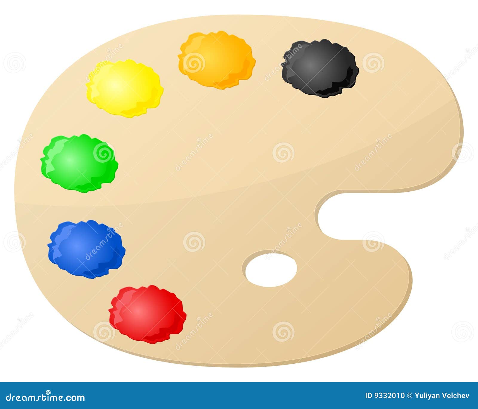 Het palet van de verf vector illustratie. Illustration of sinaasappel ...