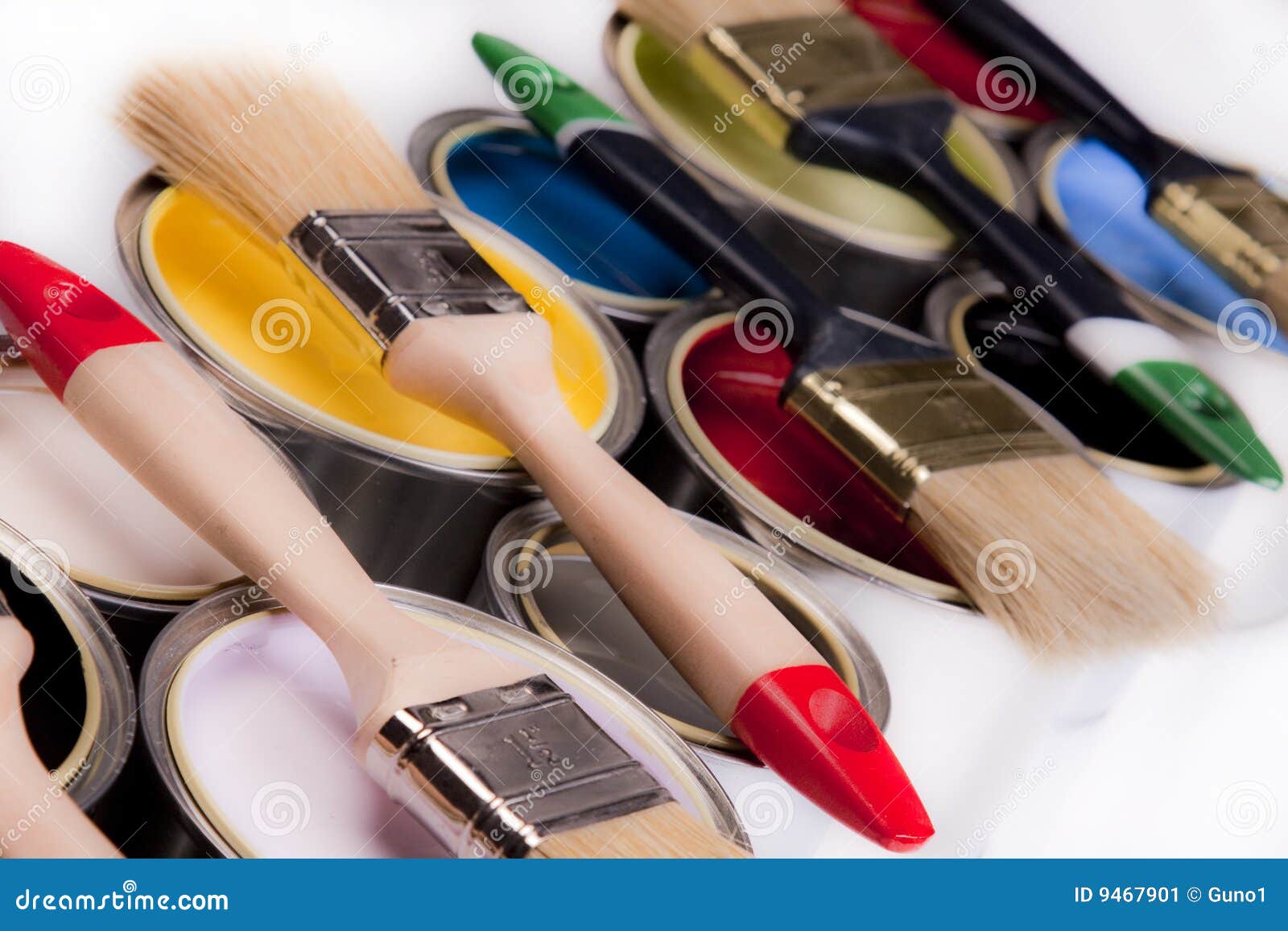 Het palet van de verf stock afbeelding. Image of huis - 9467901