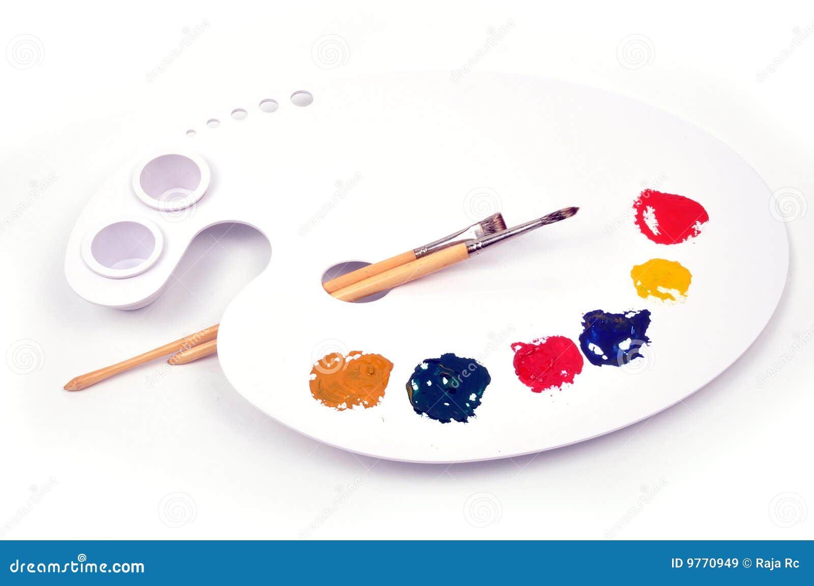 Het palet van de verf stock afbeelding. Image of embleem - 9770949