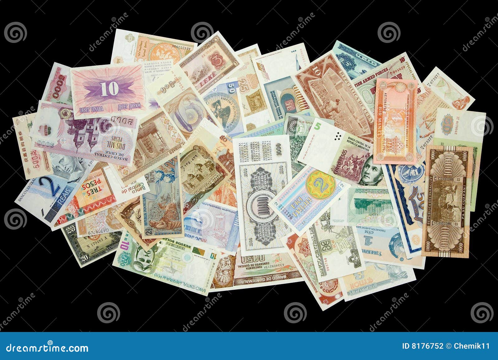 Het Papiergeld Van De Wereld Stock Foto - Image of land, internationaal ...