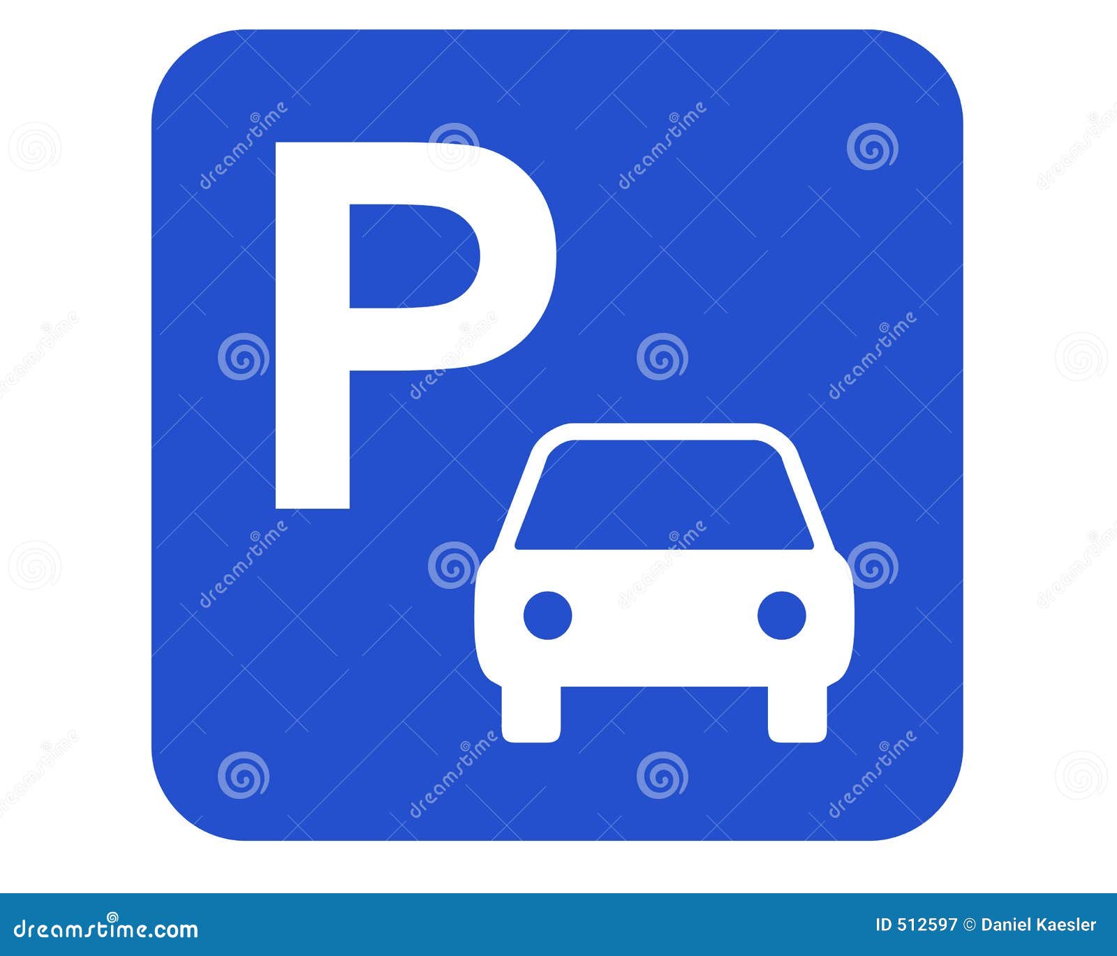 Het parkeren teken stock illustratie. Illustration of pictogram - 512597